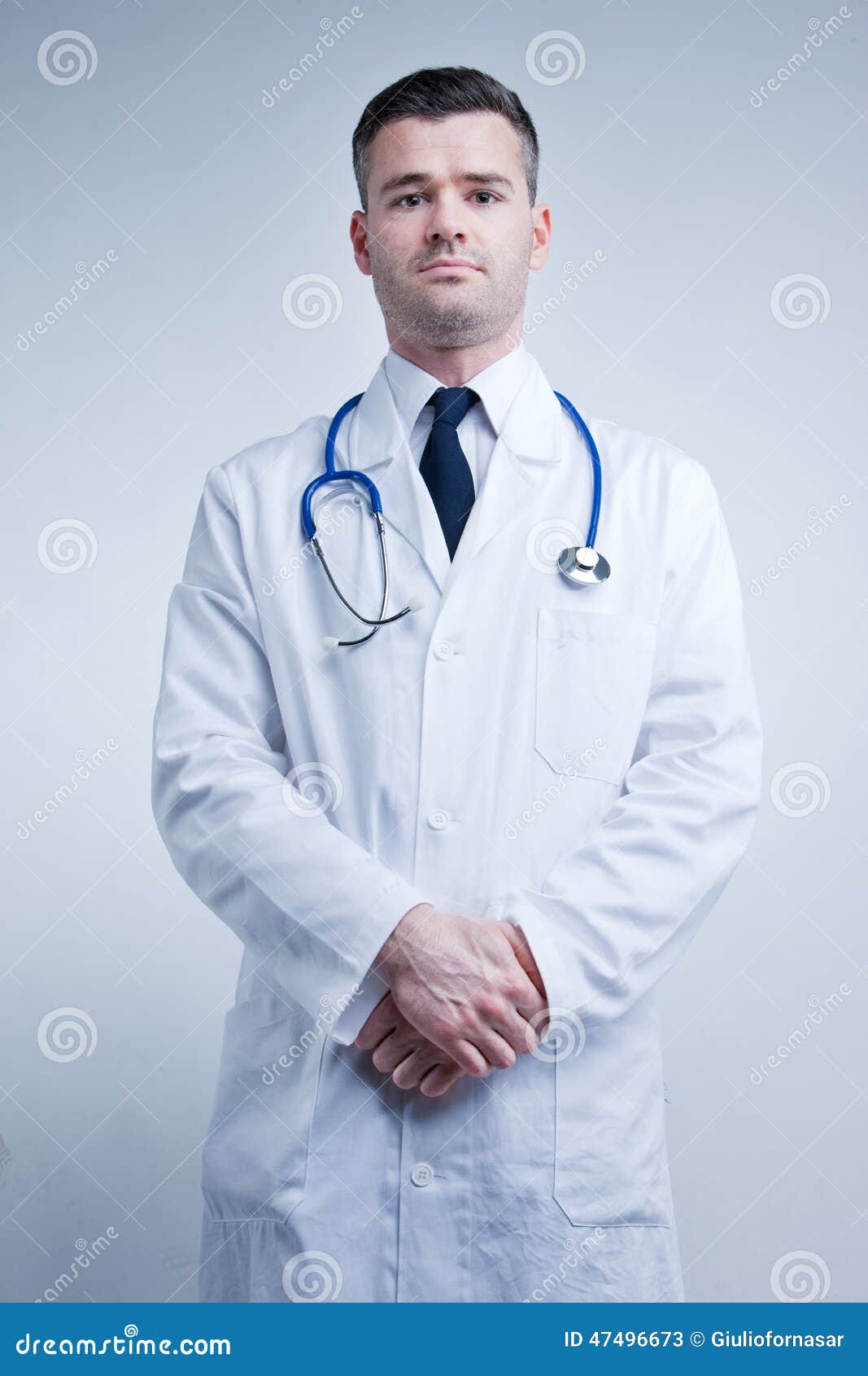 Self Confident Available Doctor in White Coat Stock Image - Image of ...