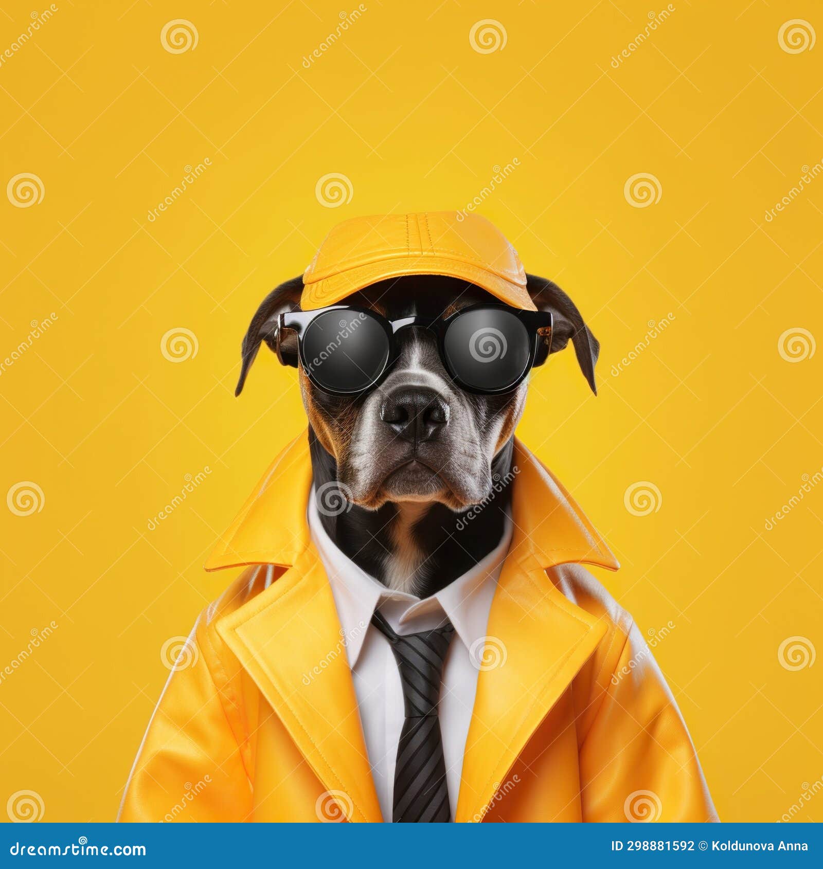 Confident Cool Dog Dressed As a Spy Stock Photo - Image of self ...