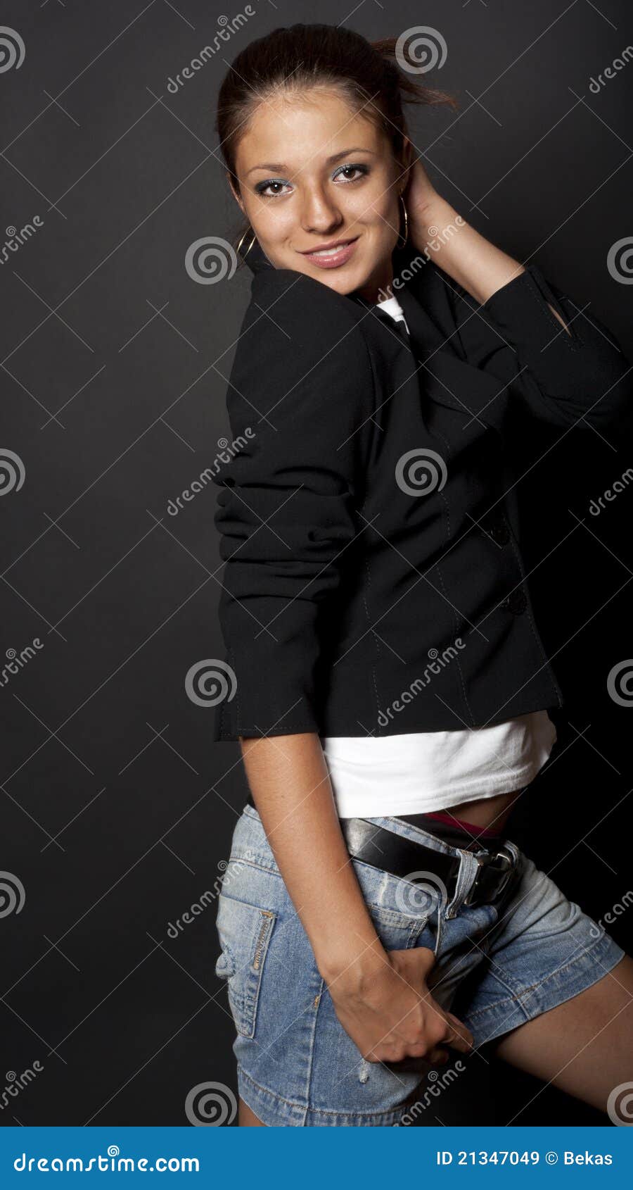 Self-confident girl stock image. Image of beauty, arrogance - 21347049