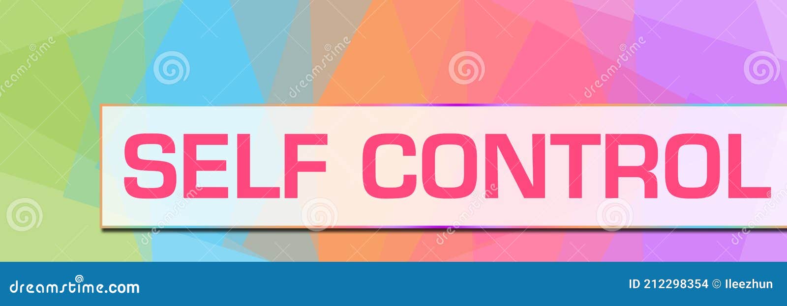 Self Control Colorful Abstract Background Horizontal Stock Illustration ...