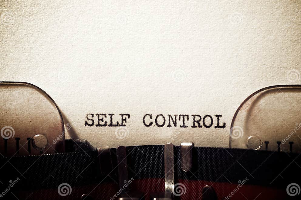 Self control phrase stock photo. Image of quote, creative - 203784544