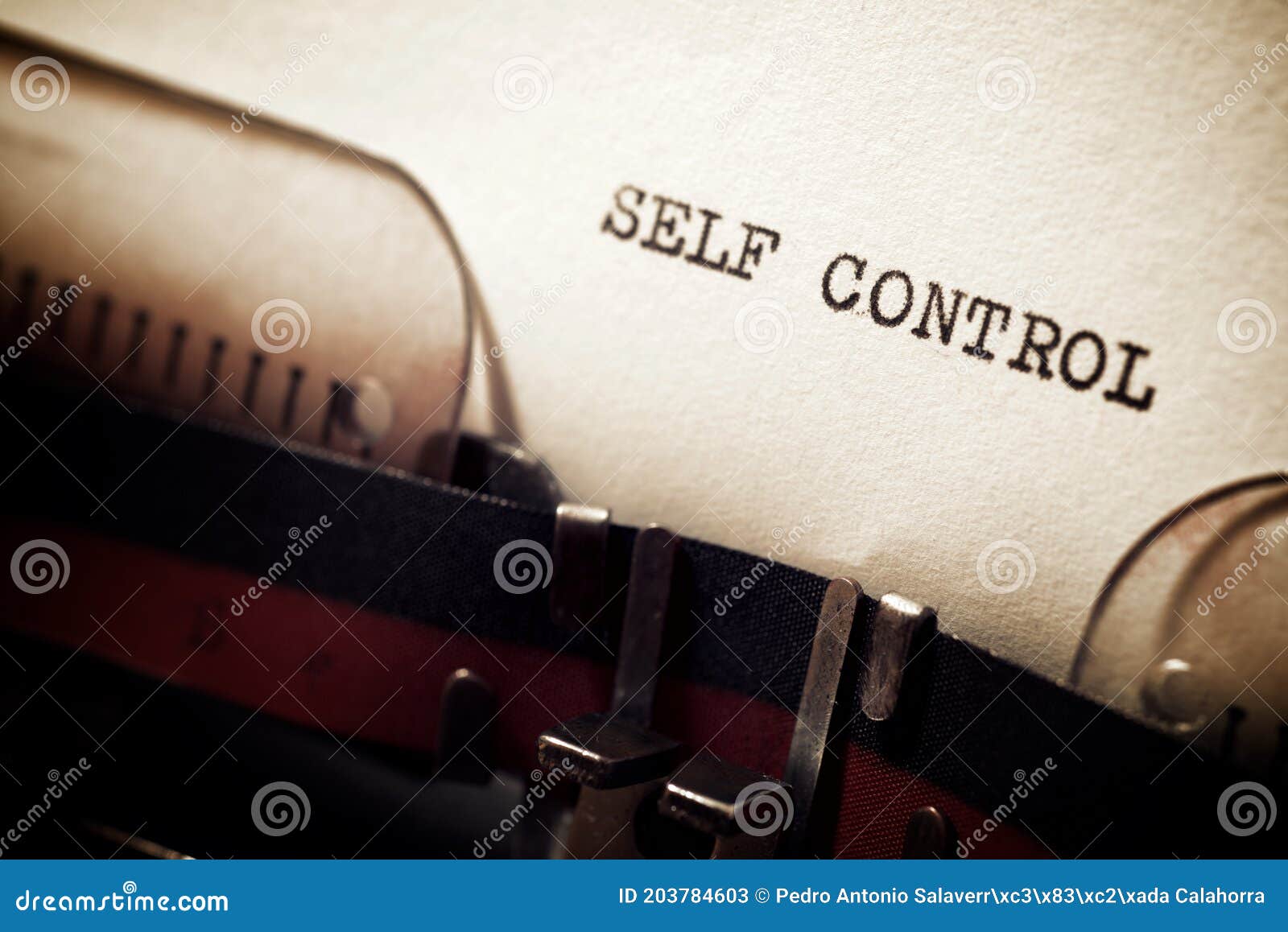 Self control phrase stock image. Image of retro, idea - 203784603