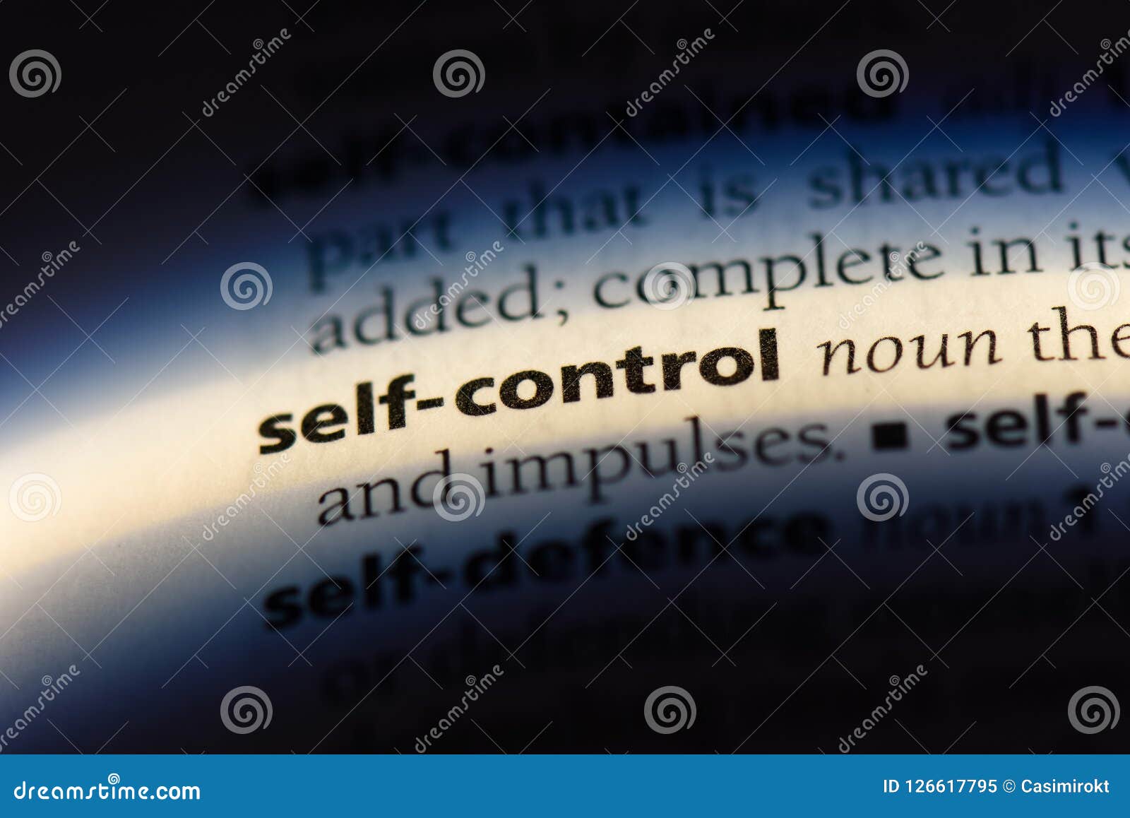 Self control stock image. Image of paper, word, isolated - 126617795