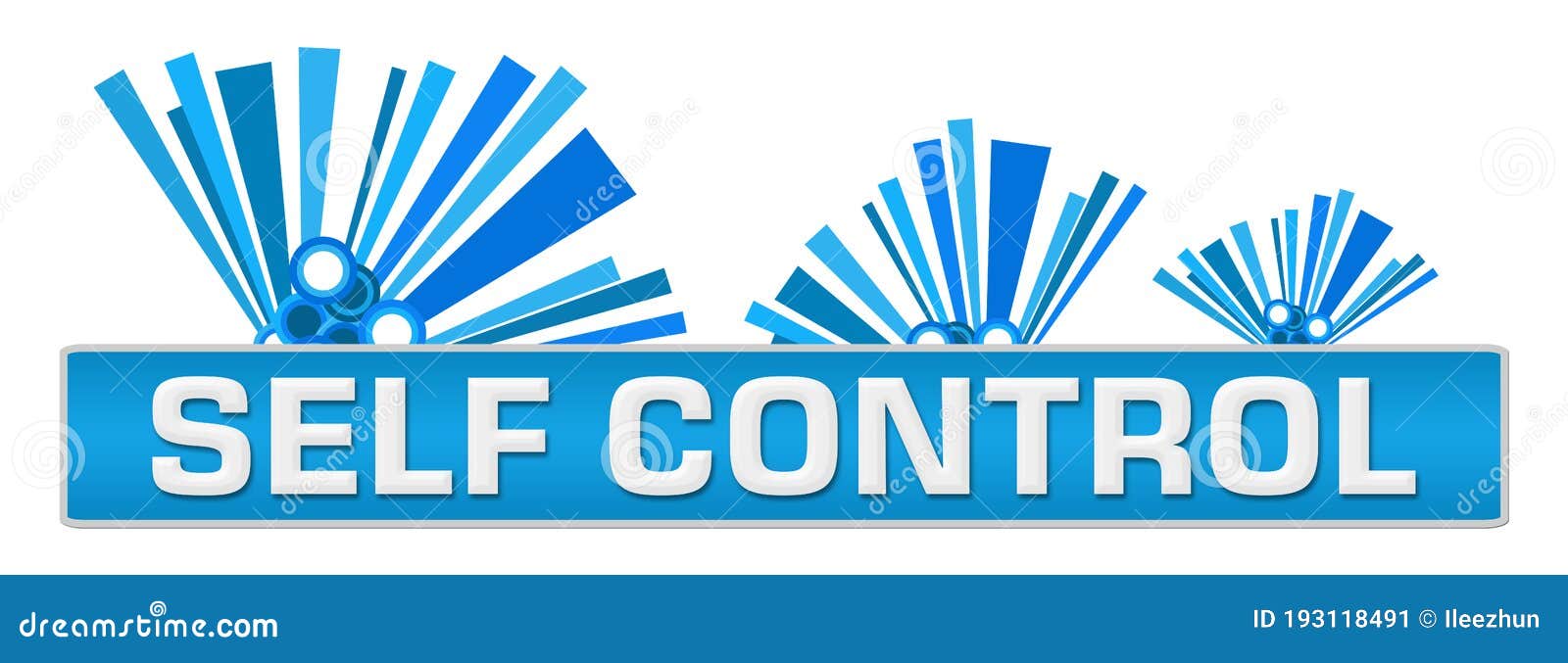 Self Control Blue Abstract Graphics on Top Stock Illustration ...