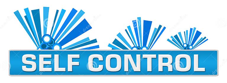 Self Control Blue Abstract Graphics on Top Stock Illustration ...