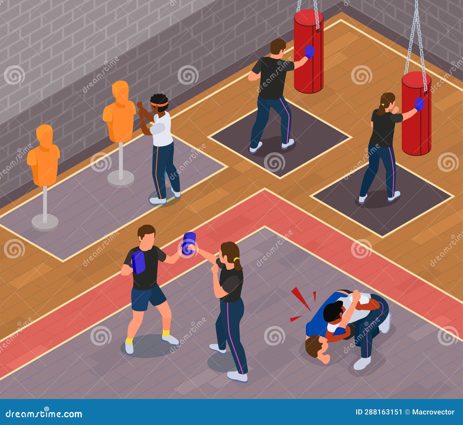 Self Defence Isometric Infographic Royalty-Free Cartoon | CartoonDealer ...