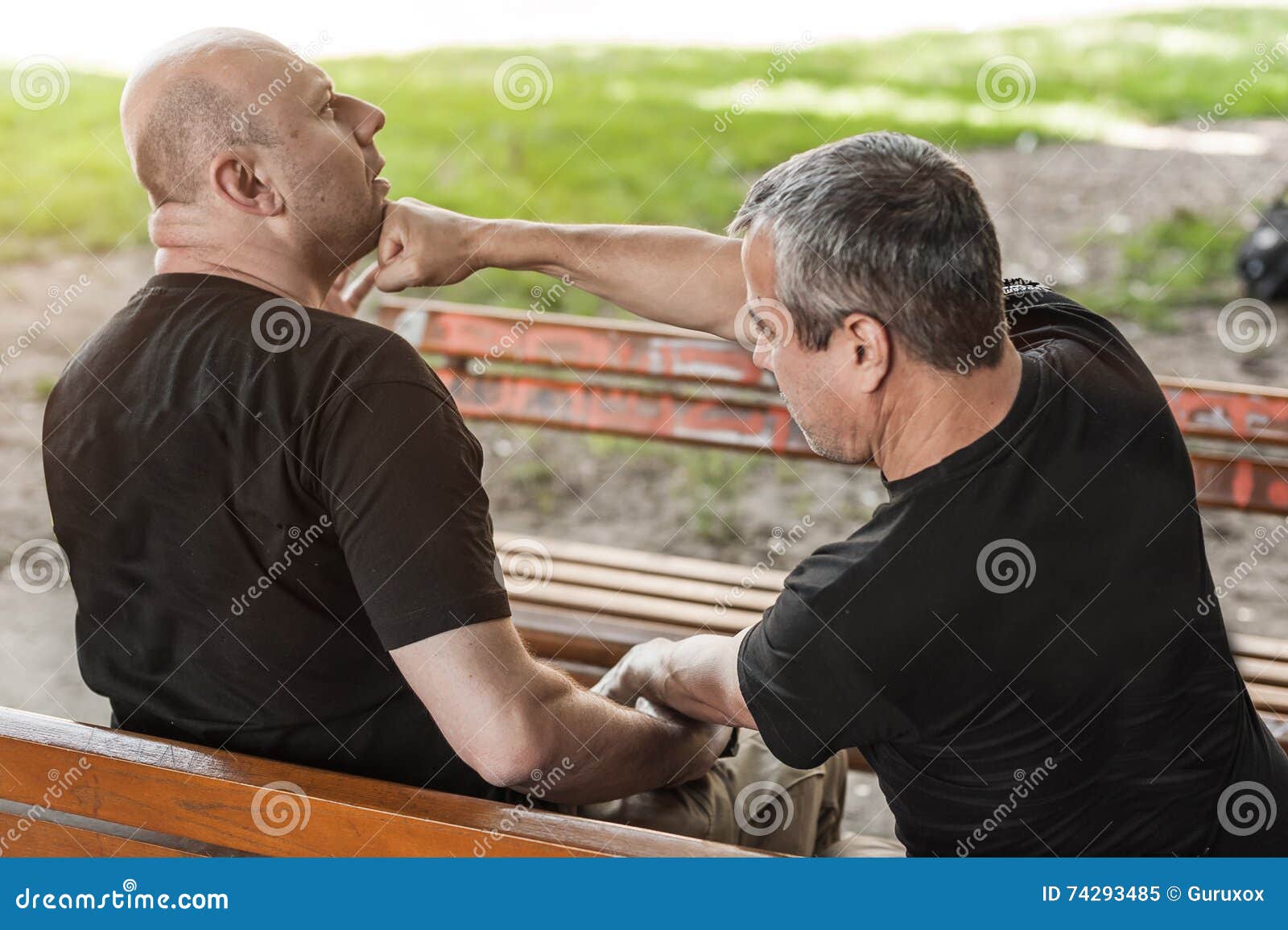 Self Defense Techniques Against a Gun Stock Image - Image of fight ...
