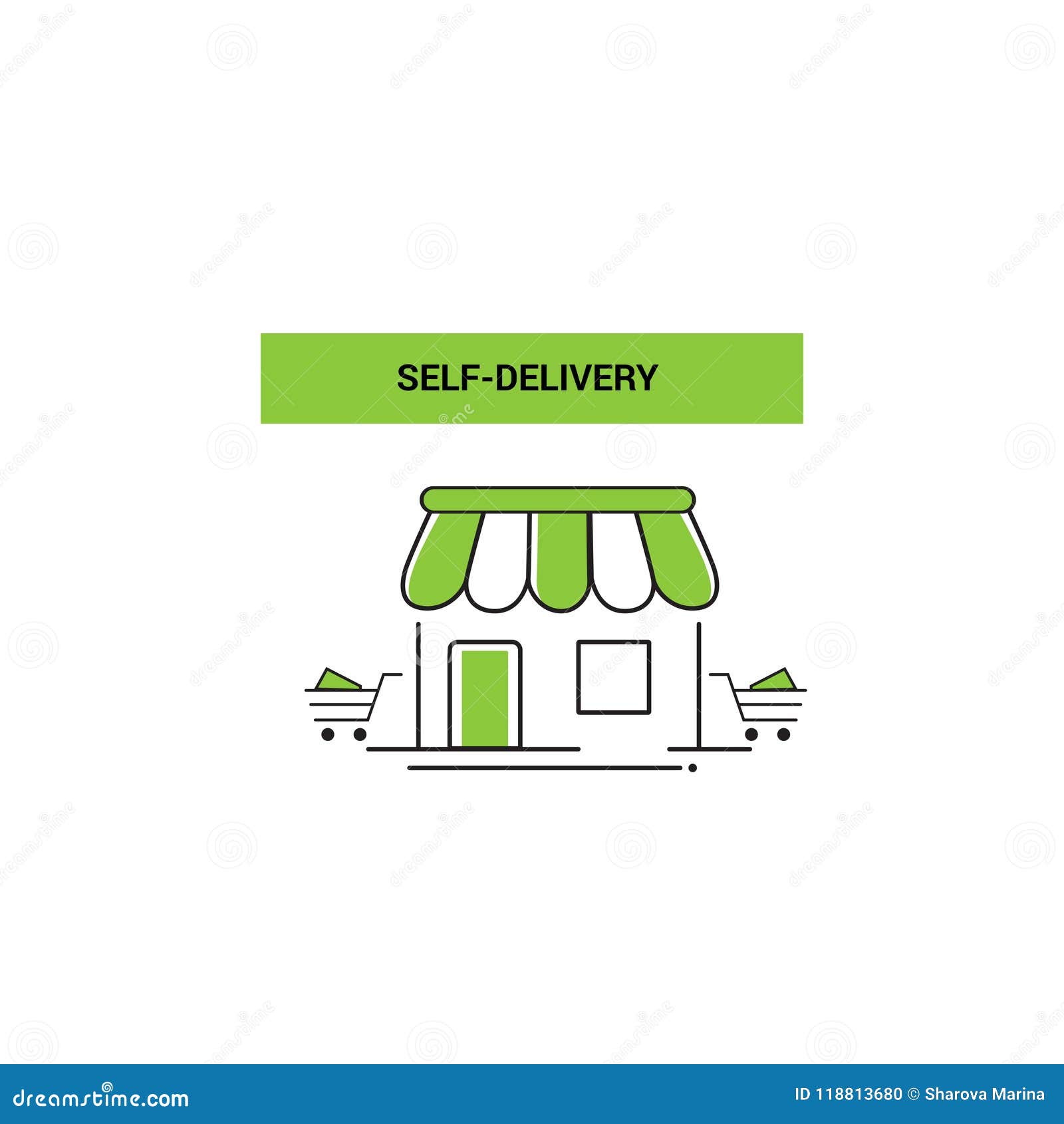 Self-Delivery Logo Template Design Stock Vector - Illustration of ...