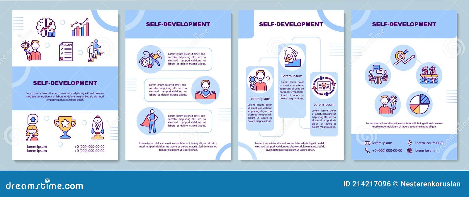 Self-development Brochure Template Stock Vector - Illustration of ...