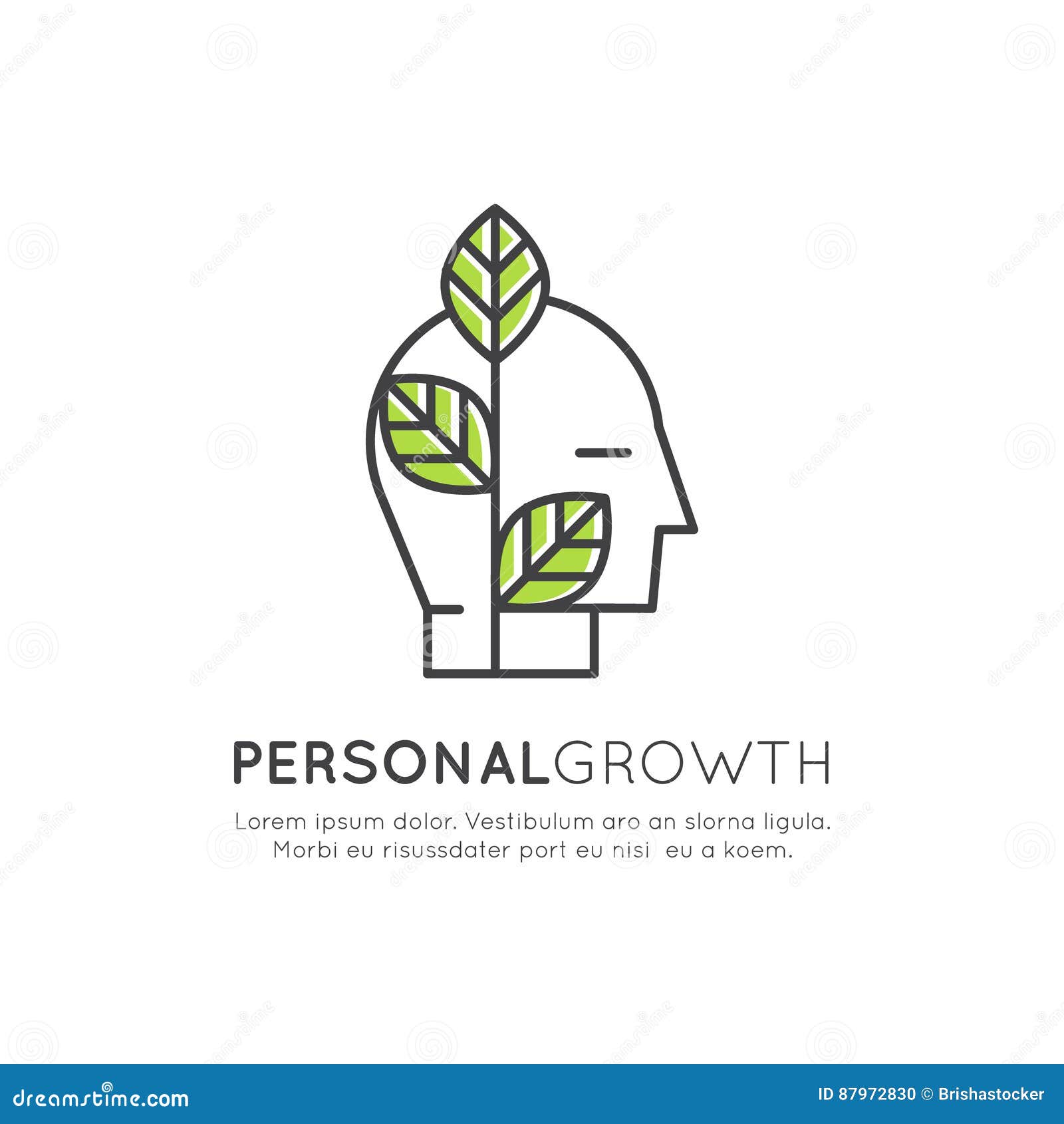 Self Development, Education, Personal Growth Concept Stock Illustration ...