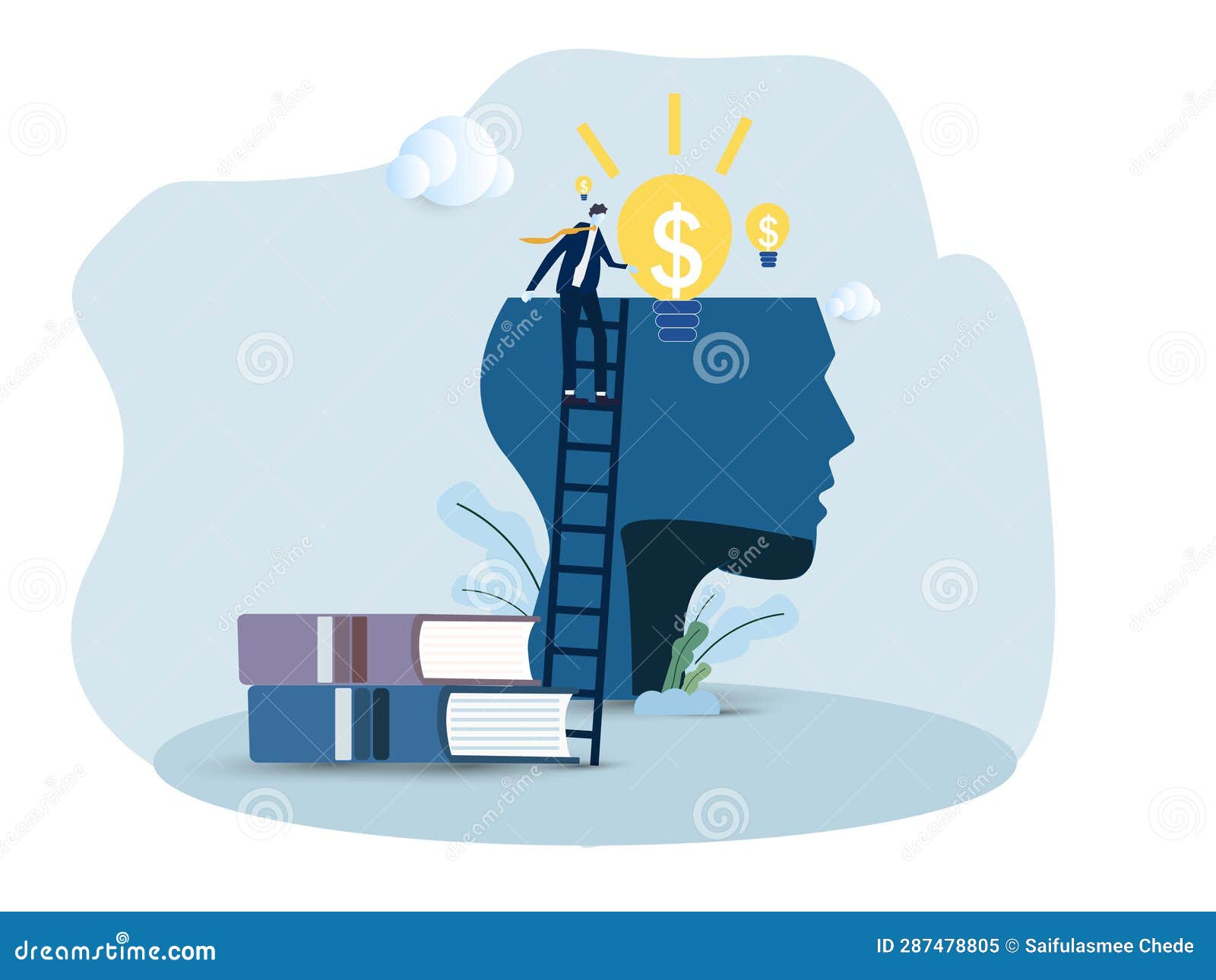 Self Development Illustration. Characters With Healthy Mentality ...