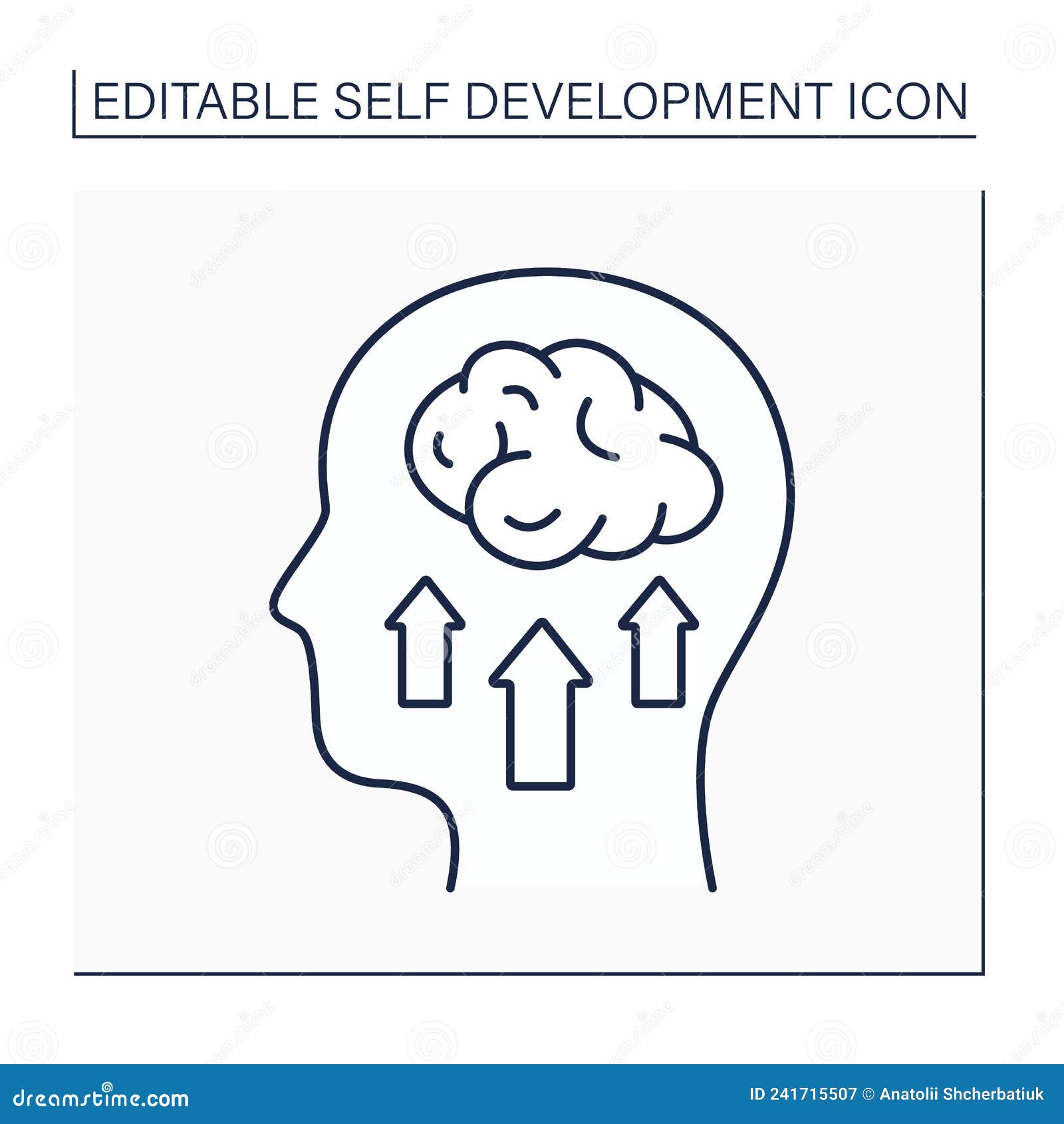 Self-development line icon stock vector. Illustration of manager ...