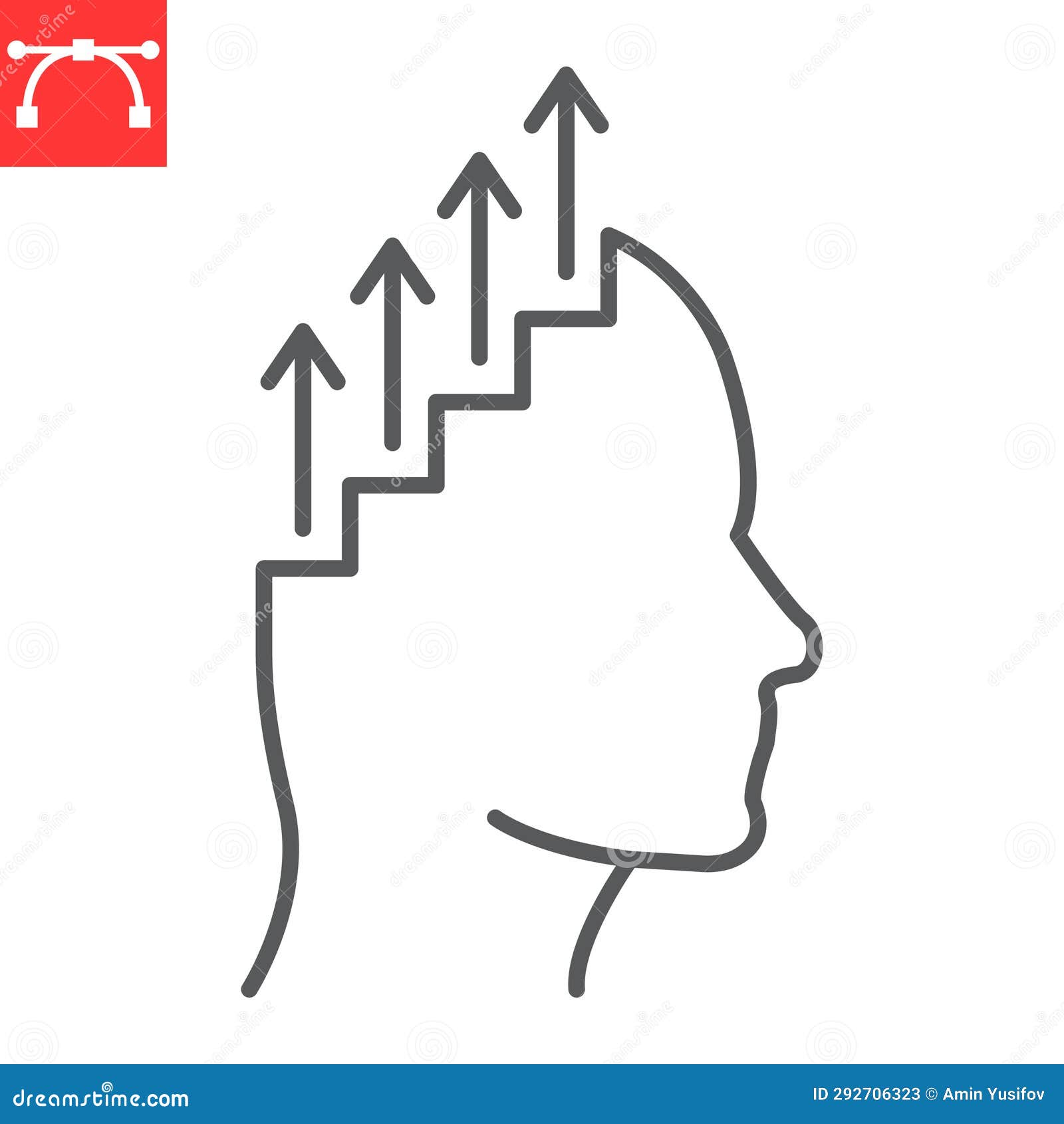 Self development line icon stock illustration. Illustration of training ...