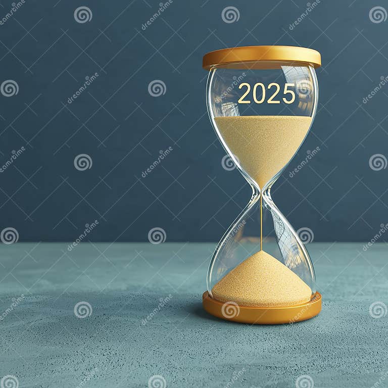 Self Development Planning. Modern Hourglass Symbolizing the Passage of ...