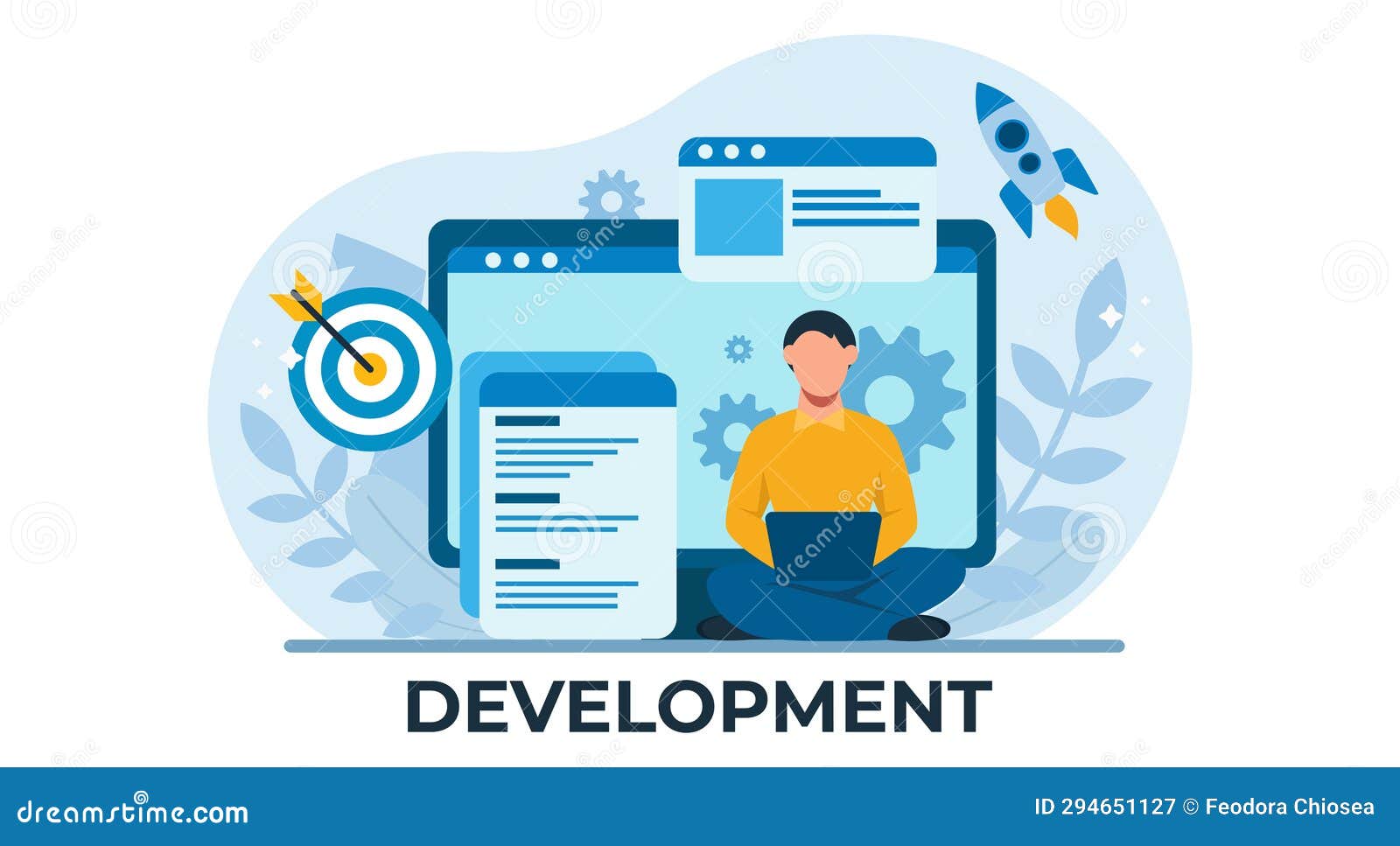 Self Development and Work in Progress Stock Illustration - Illustration ...