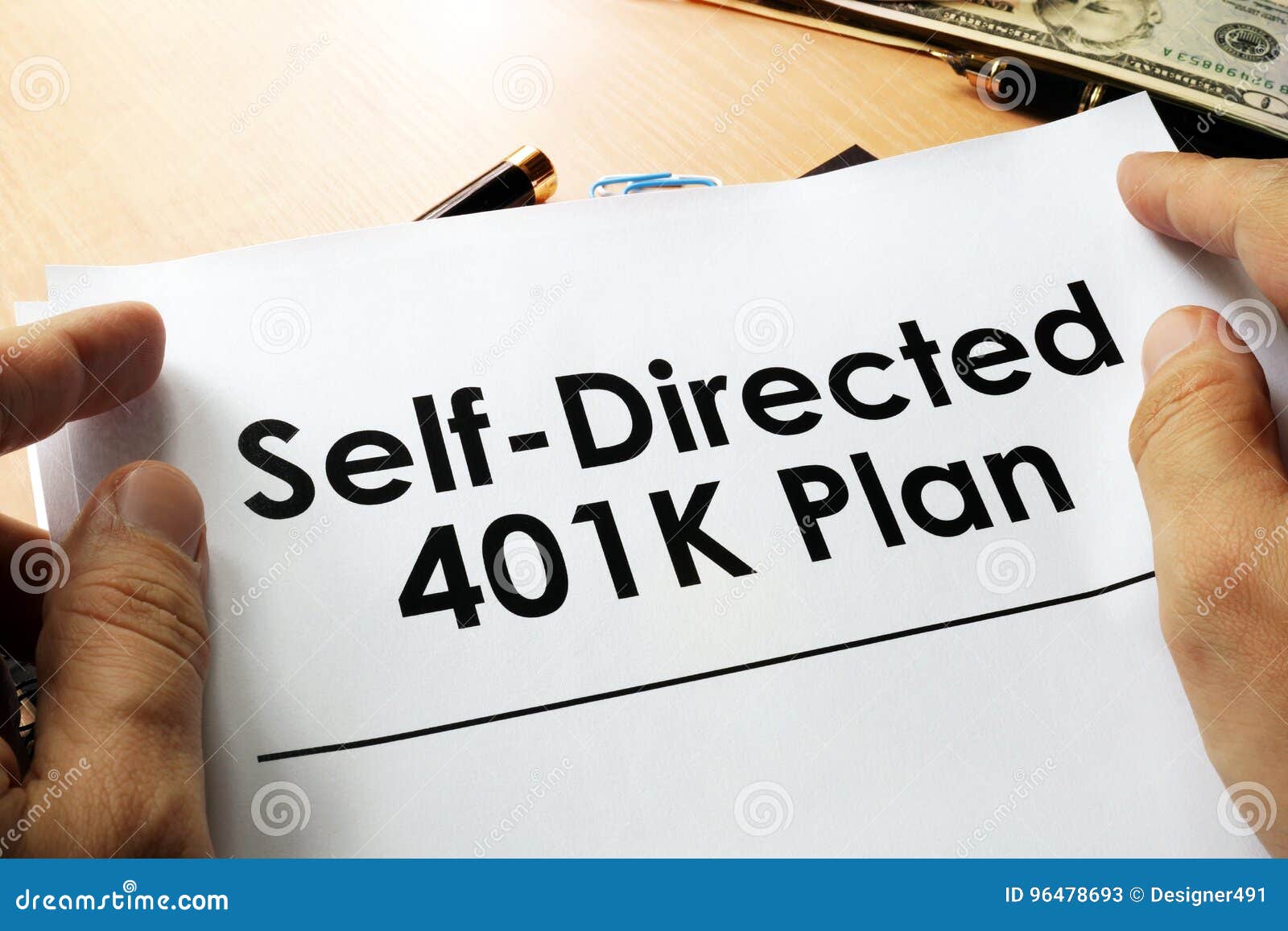 Self directed 401k plan. stock image. Image of investment - 96478693