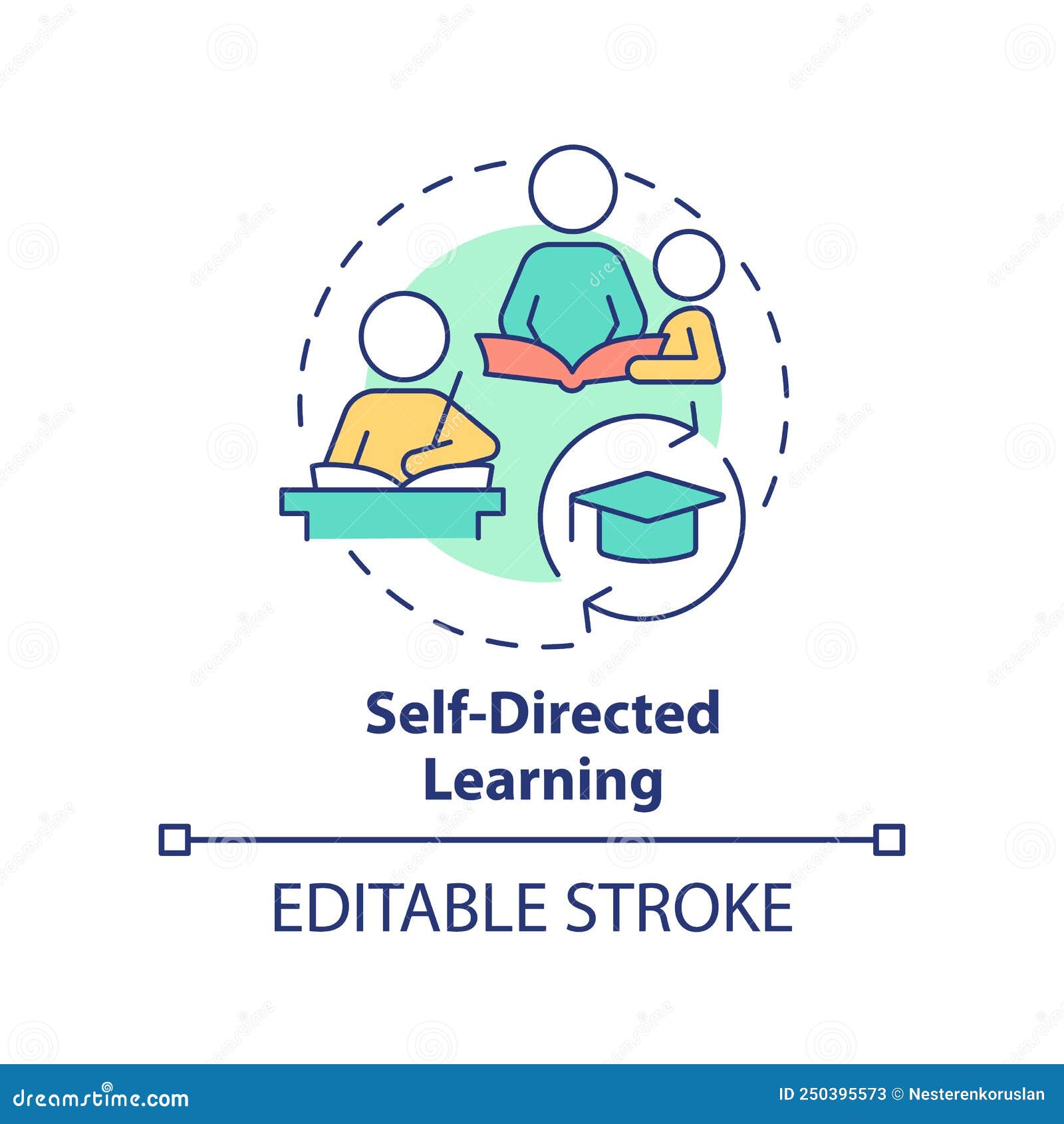 Self-directed Learning Concept Icon Cartoon Vector | CartoonDealer.com ...
