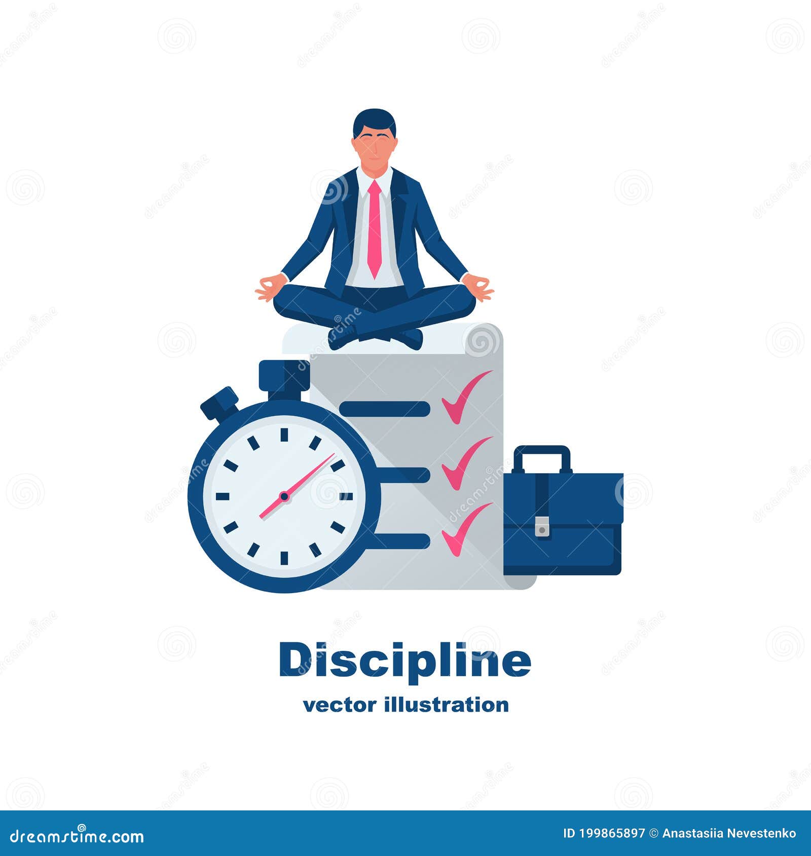 Self Discipline Concept. All Deal and Tasks are Completed Stock ...
