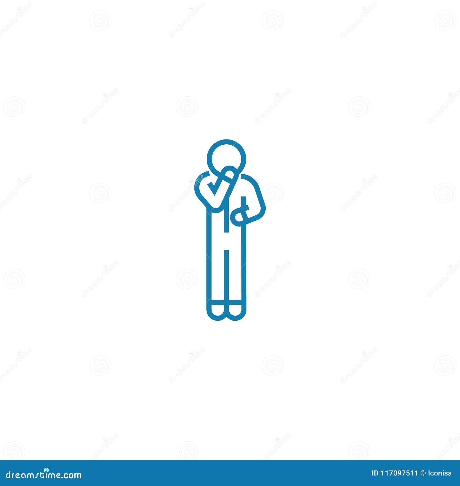 Self-doubt Linear Icon Concept. Self-doubt Line Vector Sign, Symbol ...