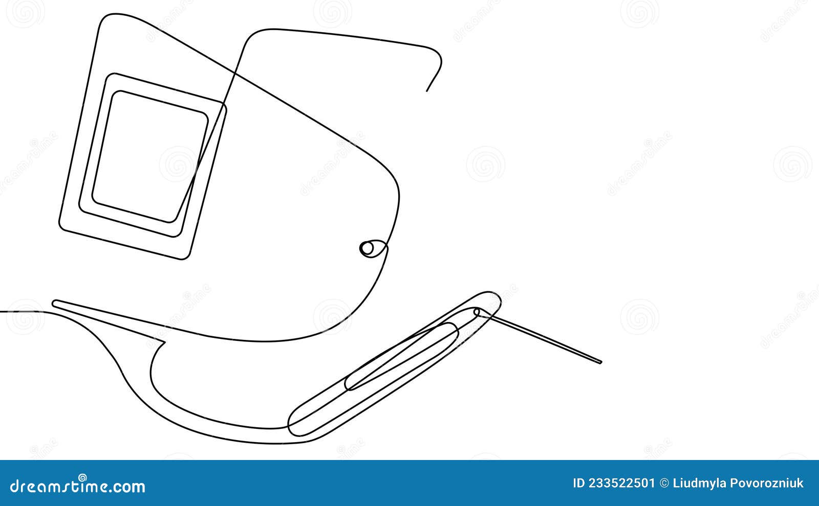 Self Drawing Continuous Line Animation of Top View of Inverted Welding ...