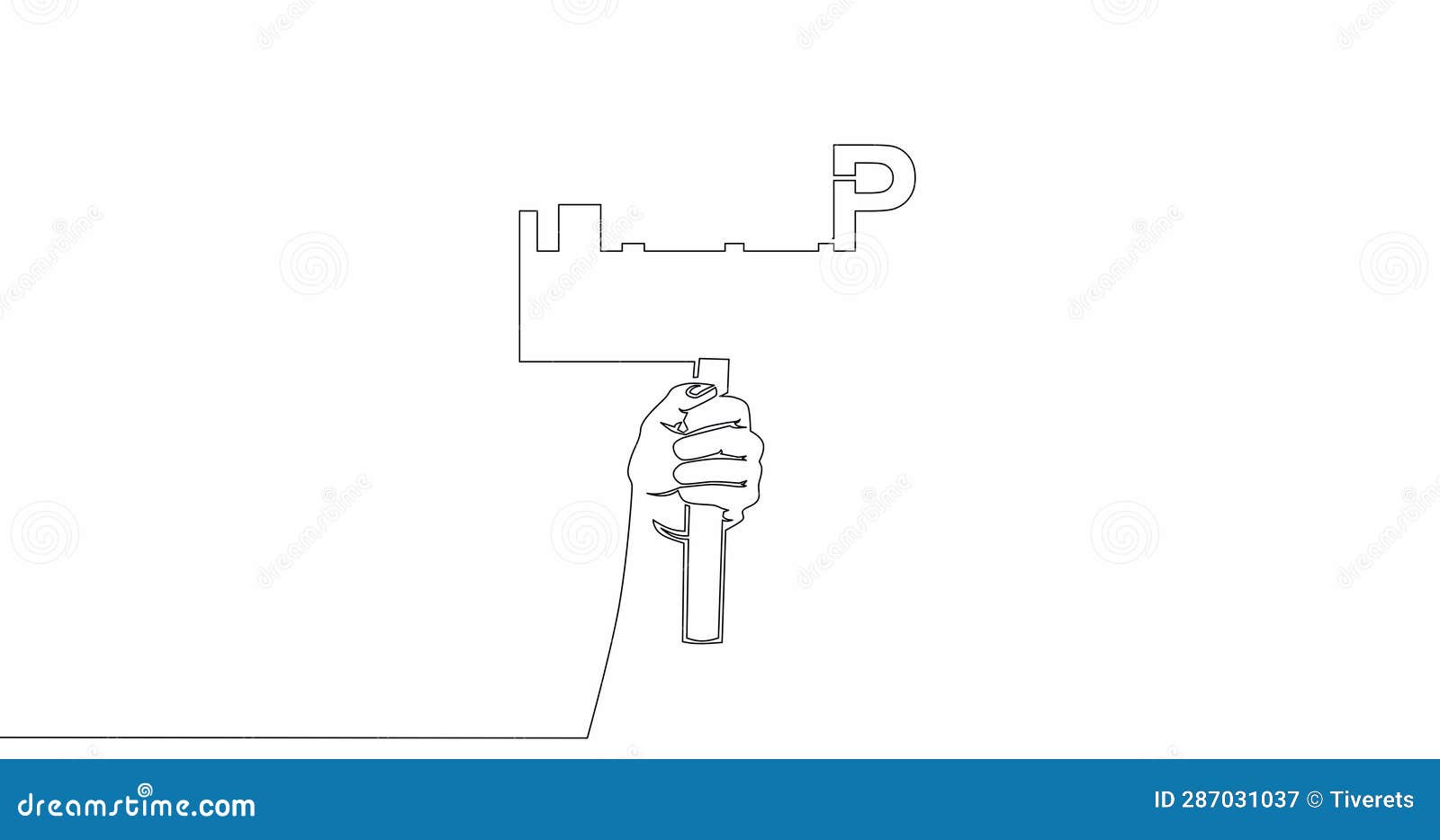 Self Drawing Line Animation Hand Holding Help Sign Whiteboard ...