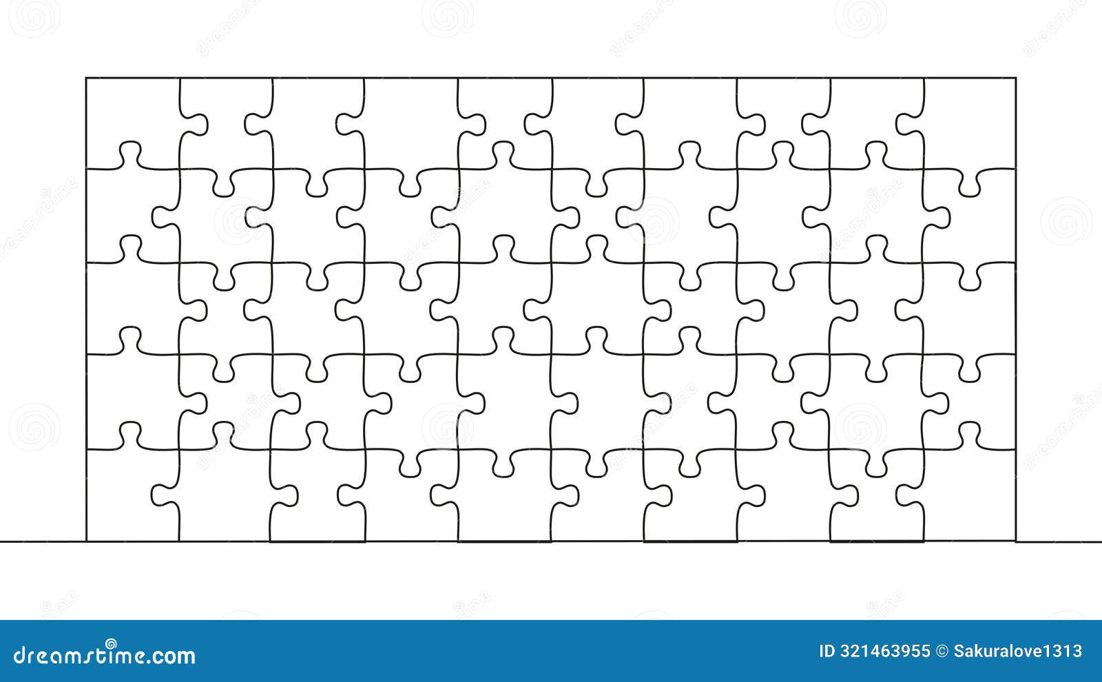Self-drawing One Line, Push and Stack Puzzle Pieces To Build a Solid ...
