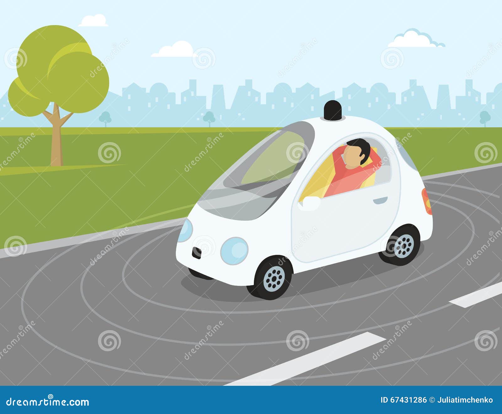 Self Driving Car And Autonomous Vehicle Concept. Icon Of Driverless Car ... Self Driving Car And Autonomous Vehicle Concept. Icon Of Driverless Car ...