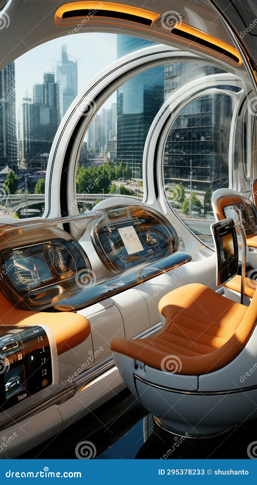 Self Driving Car from the Futuristic World Stock Image - Image of world ...