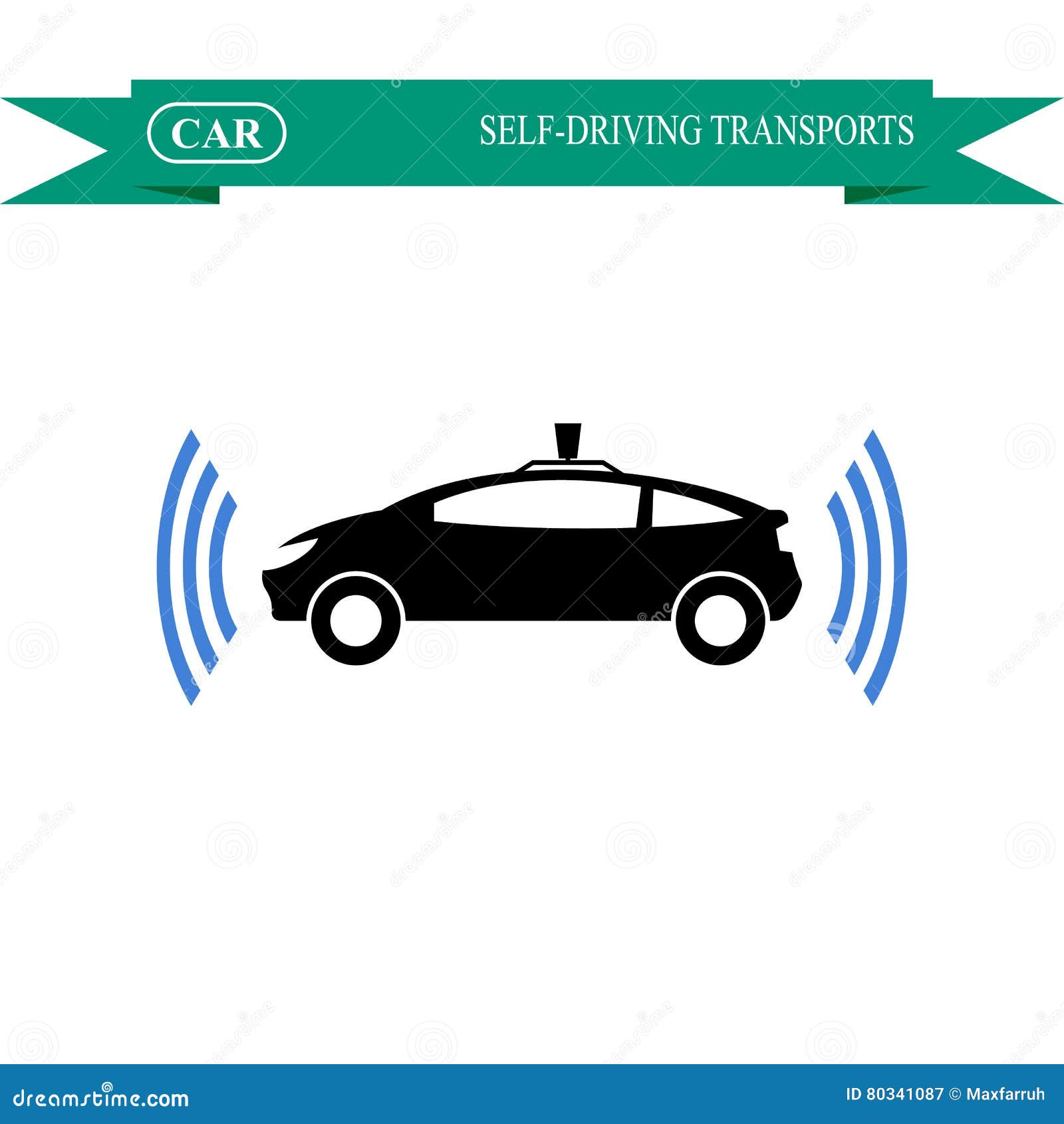 Self-driving car icon stock vector. Illustration of generation - 80341087