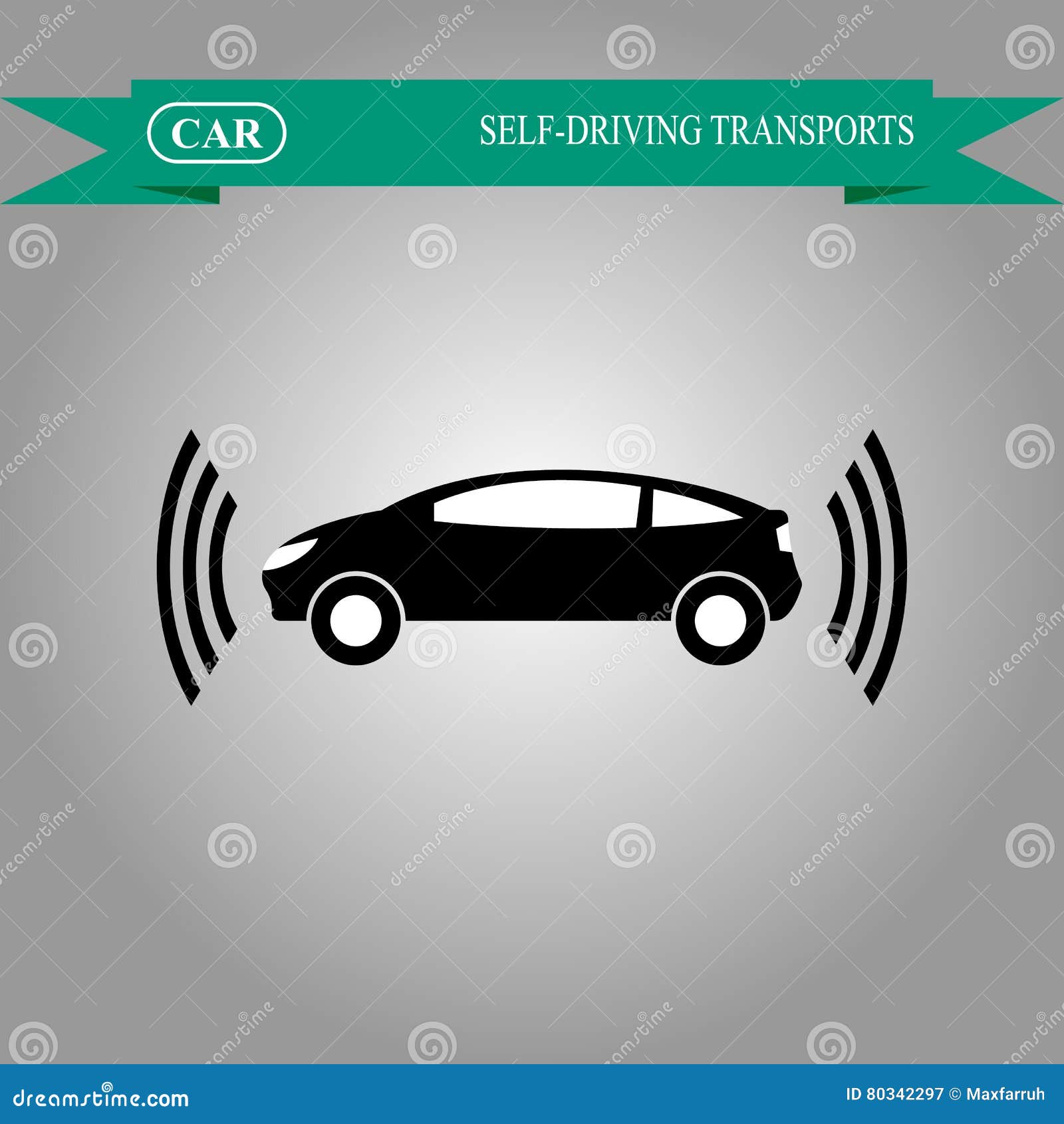 Self-driving car icon stock vector. Illustration of next - 80342297