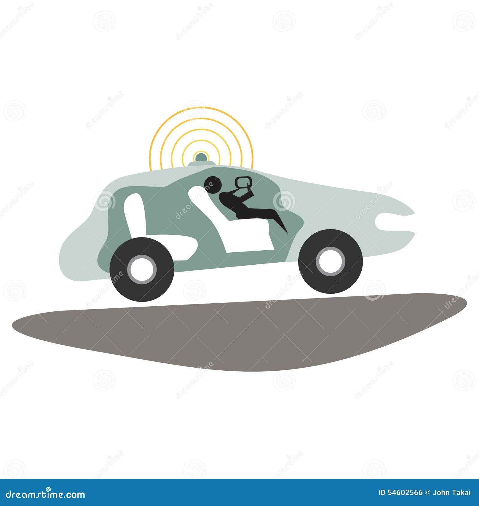 Self Driving Car Icon stock vector. Illustration of transportation ...