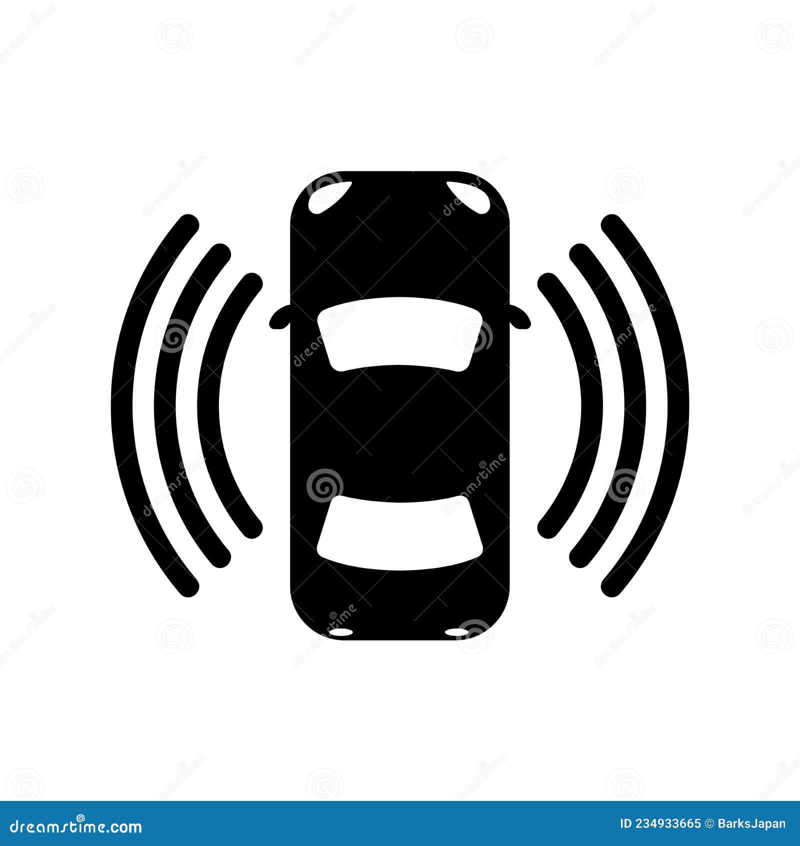 Self-driving Car, Smart Car Vector Icon Illustration Stock Vector ...