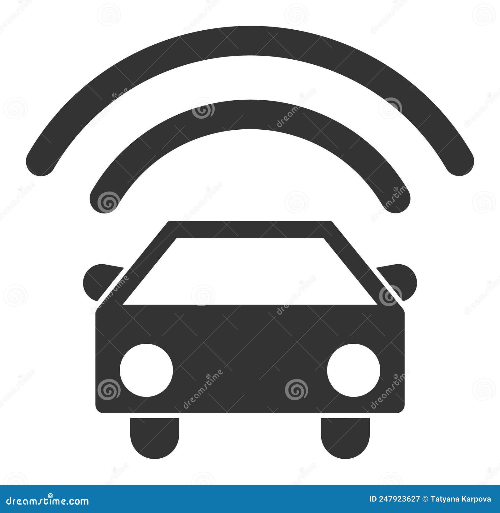 Self Driving Car Vector Icon Flat Illustration Stock Vector ...