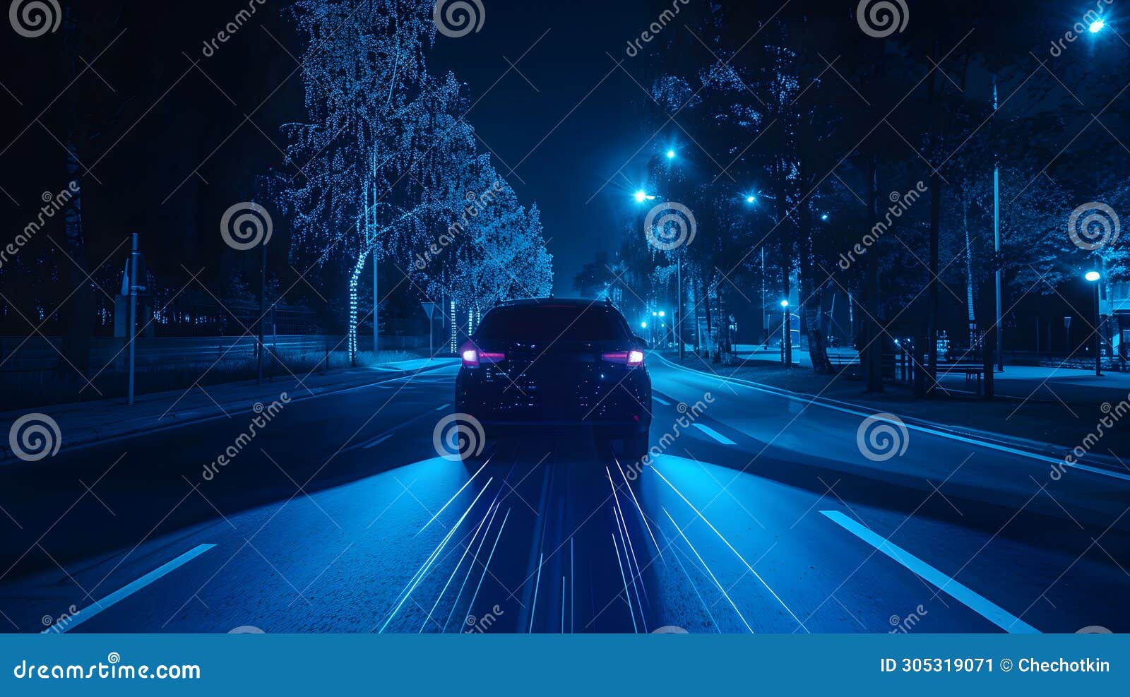 Self-driving Car Visual Recognition Concept, Generative Ai Stock Image ...