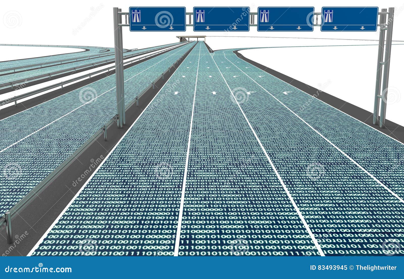 Self Driving Electronic Computer Road Stock Illustration - Illustration ...