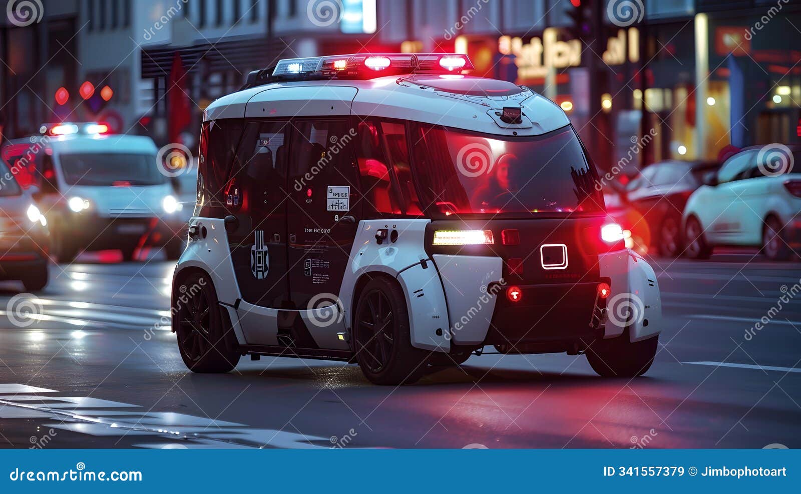Self Driving Emergency Response Stock Illustration - Illustration of ...
