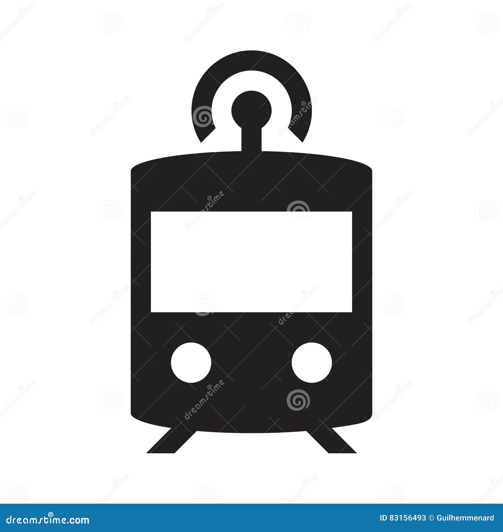 Self Driving Train - Glyph Icon - Black Stock Vector - Illustration of ...
