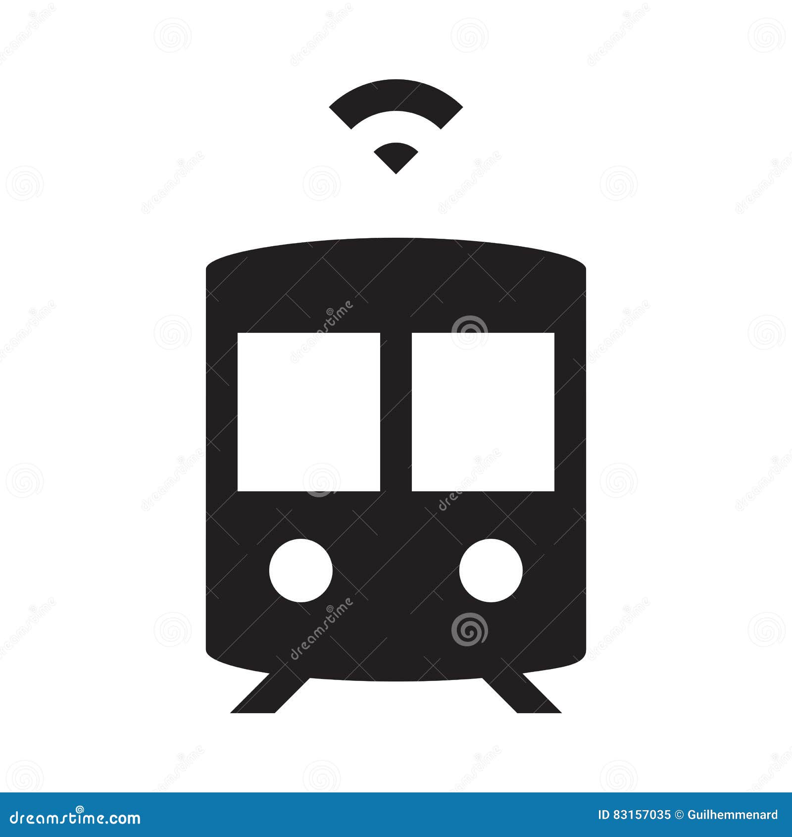 Self Driving Train - Glyph Icon - Black Stock Illustration ...