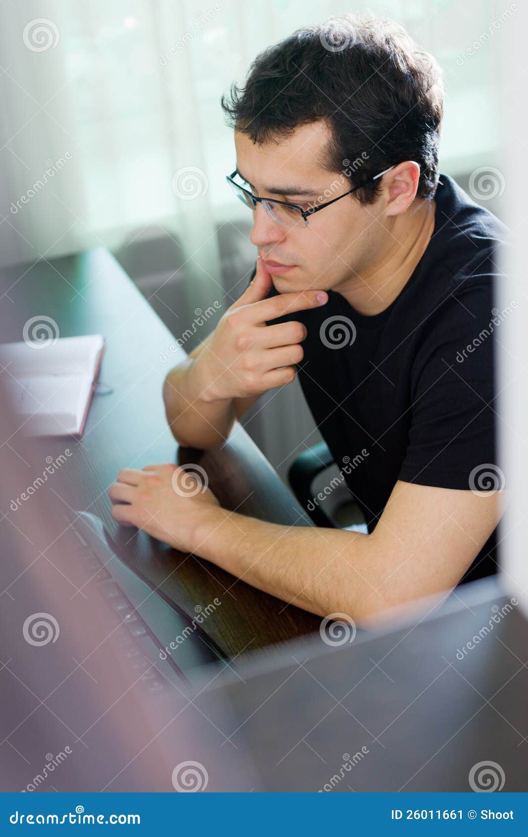 Self-employed Man Working at Home Stock Image - Image of business ...