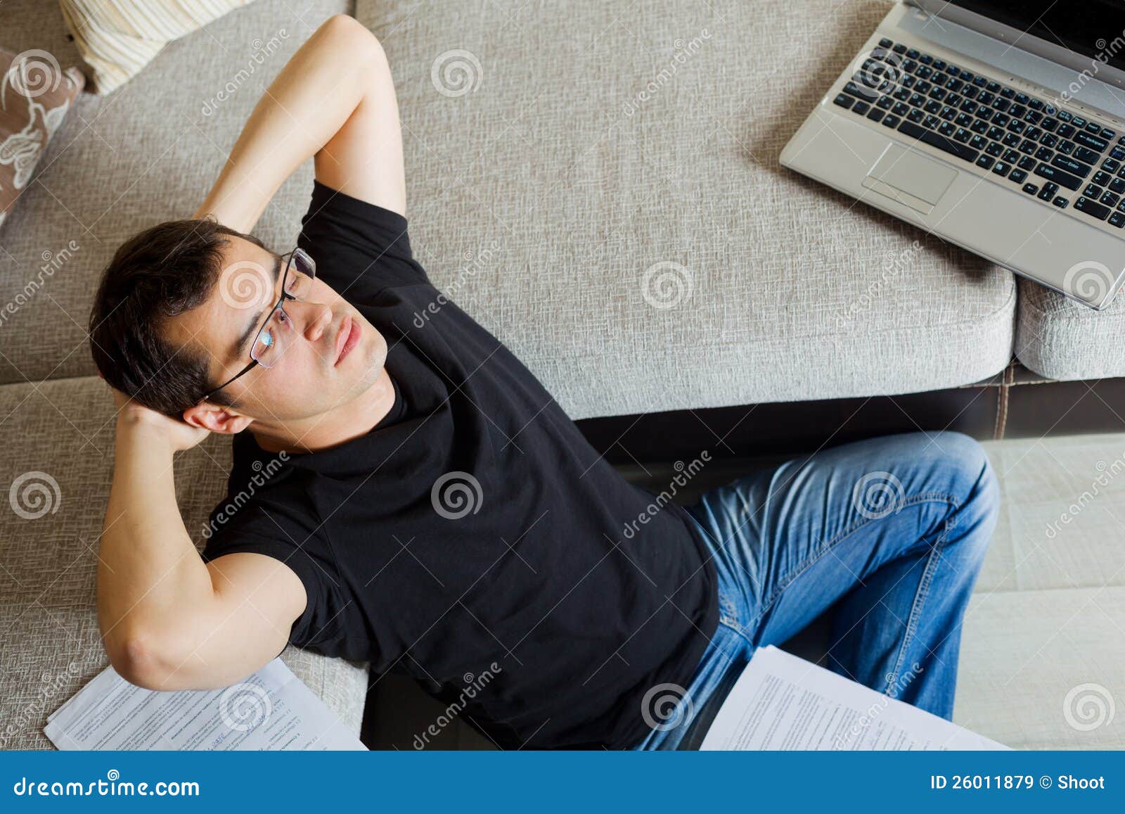Self-employed Man Working at Home Stock Image - Image of freelance ...