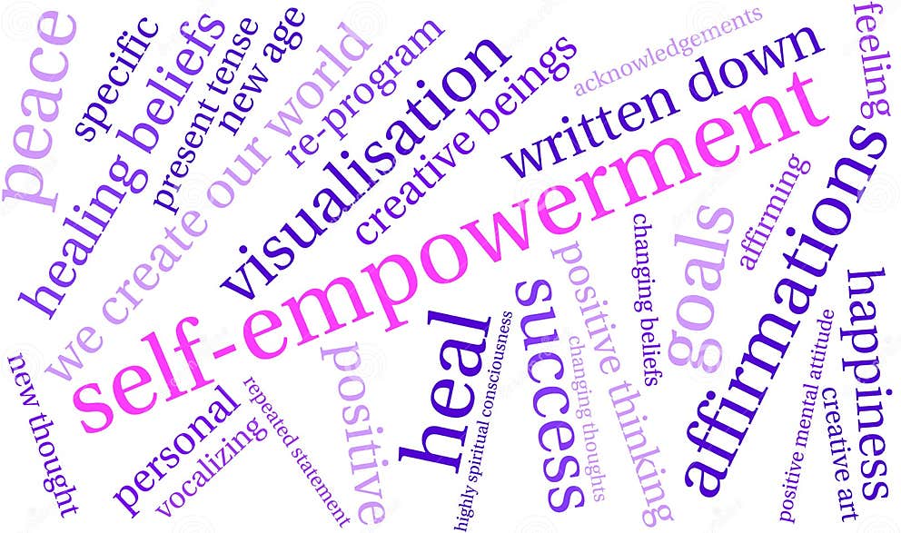 Self Empowerment Word Cloud Stock Vector - Illustration of personal ...