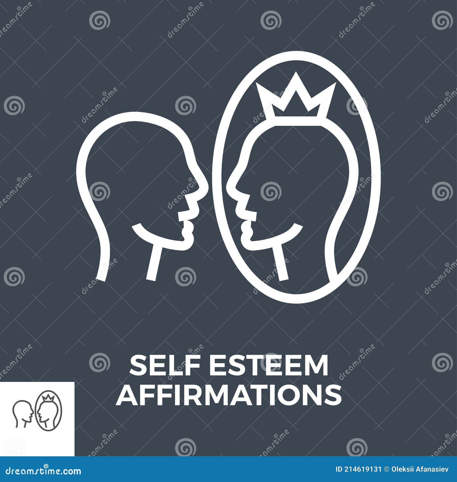 Self esteem affirmations stock vector. Illustration of personality ...