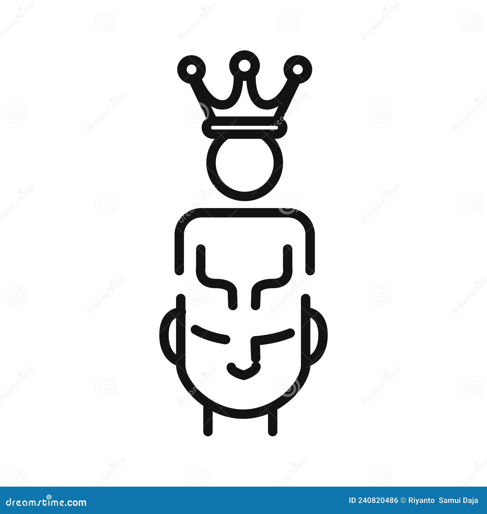Self Esteem Black and White Icon Illustration Stock Vector ...