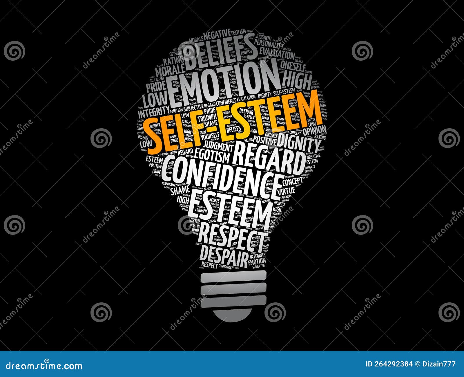Self-esteem Light Bulb Word Cloud, Concept Background Stock ... Self-esteem Light Bulb Word Cloud, Concept Background Stock ...