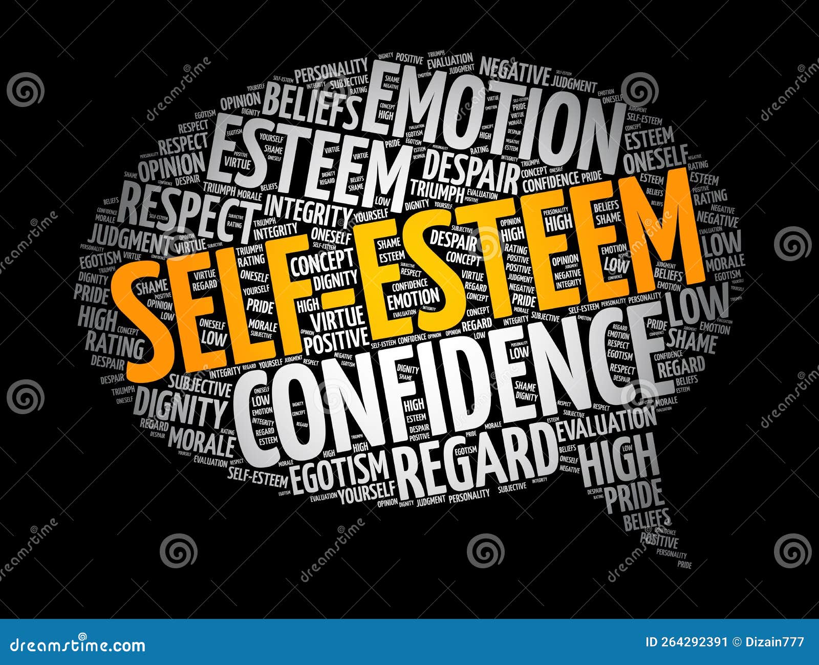 Self-esteem Message Bubble Word Cloud, Concept Background Stock ... Self-esteem Message Bubble Word Cloud, Concept Background Stock ...