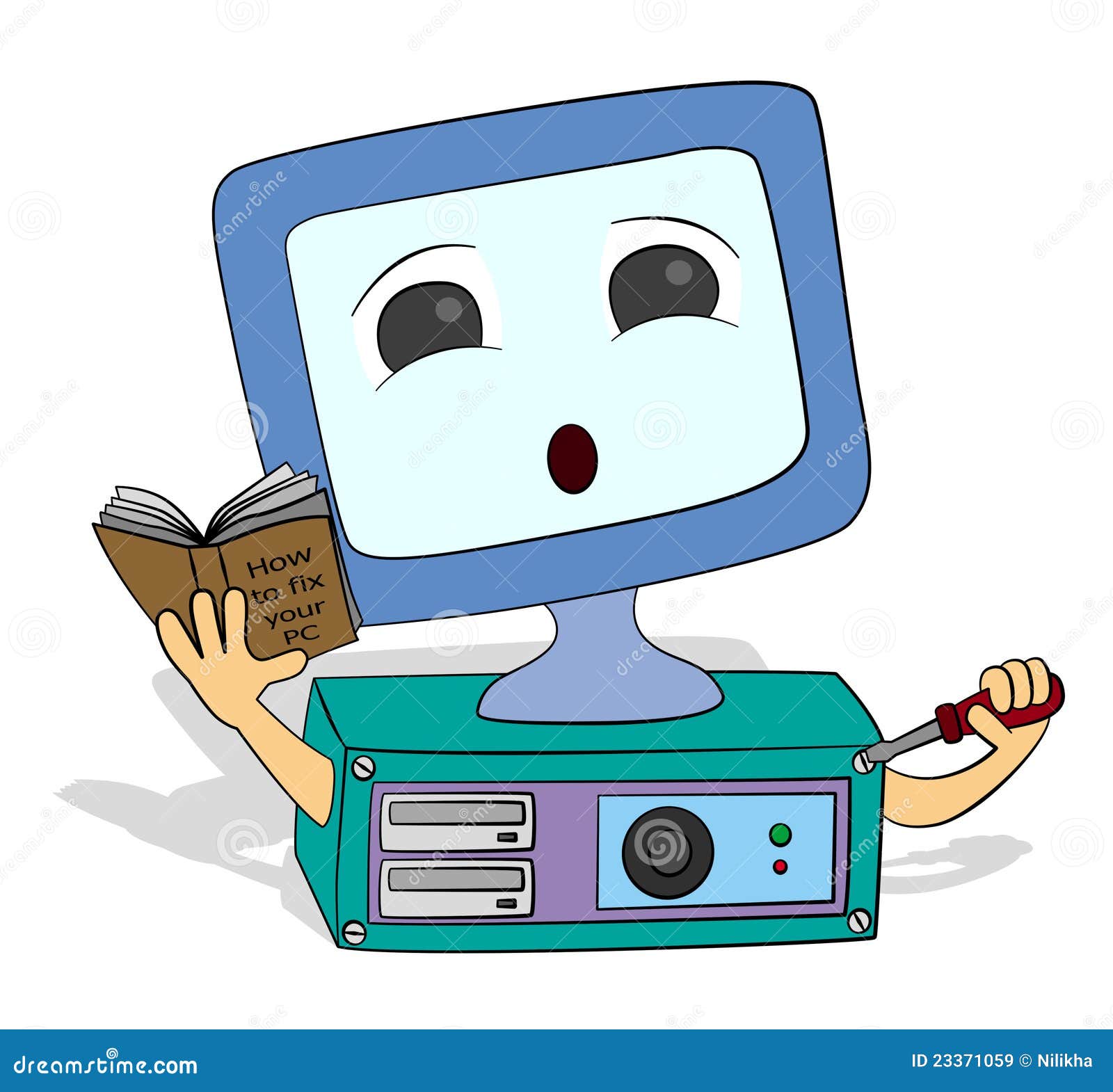 Self fix stock illustration. Illustration of computer - 23371059