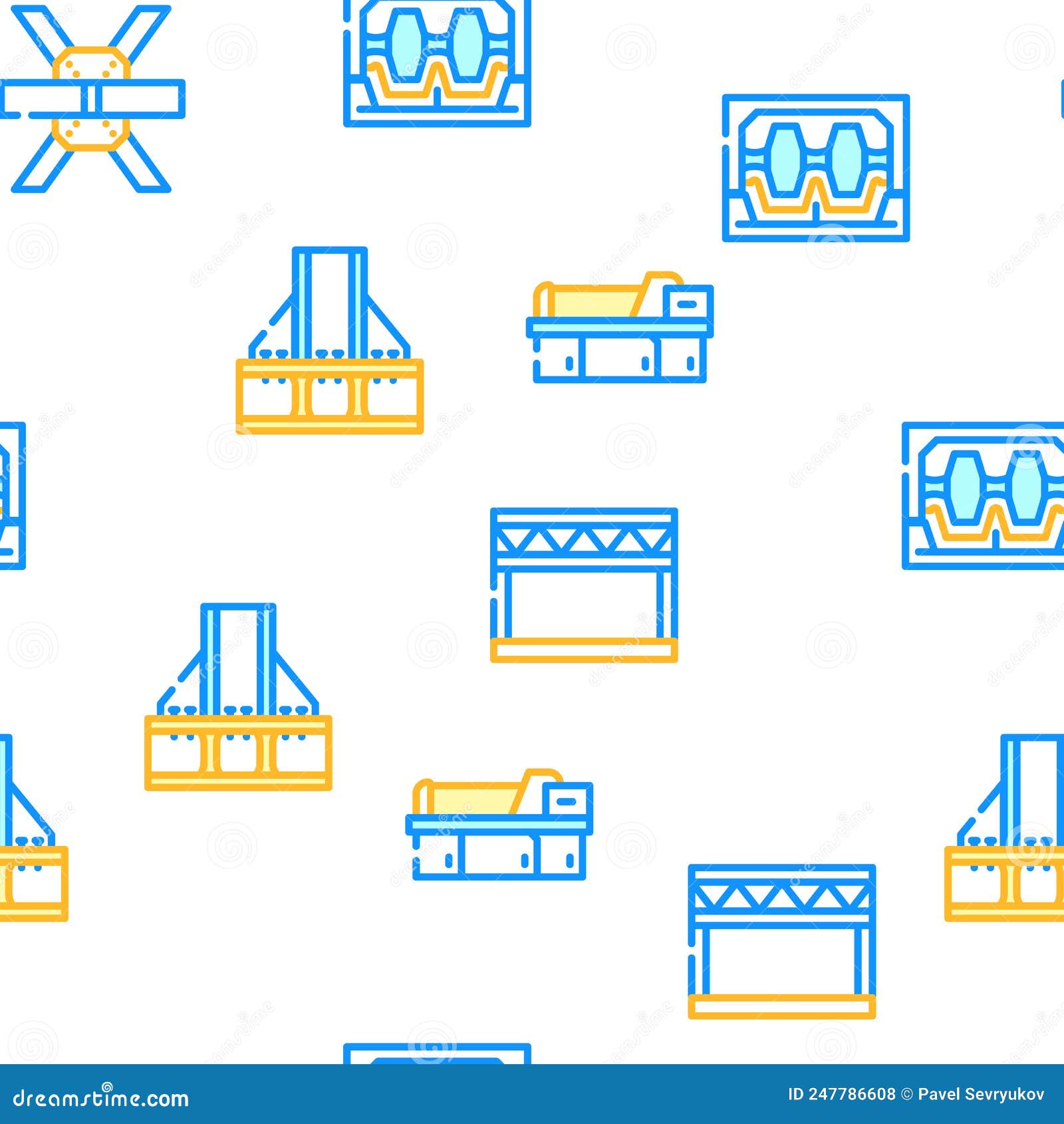 Self-framing Metallic Building Icons Set Vector Stock Vector ...