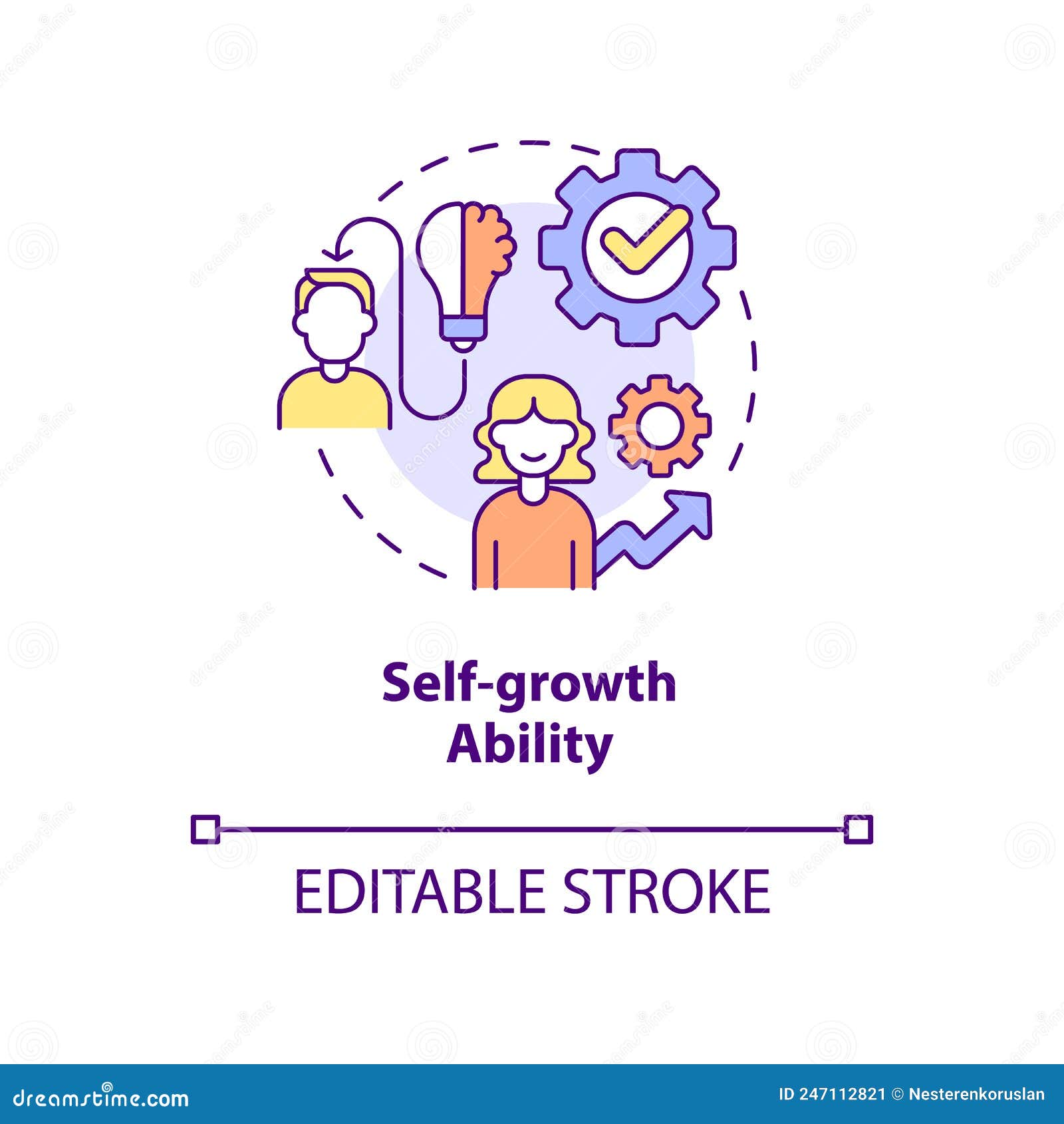 Self-growth Ability Concept Icon Stock Vector - Illustration of ...