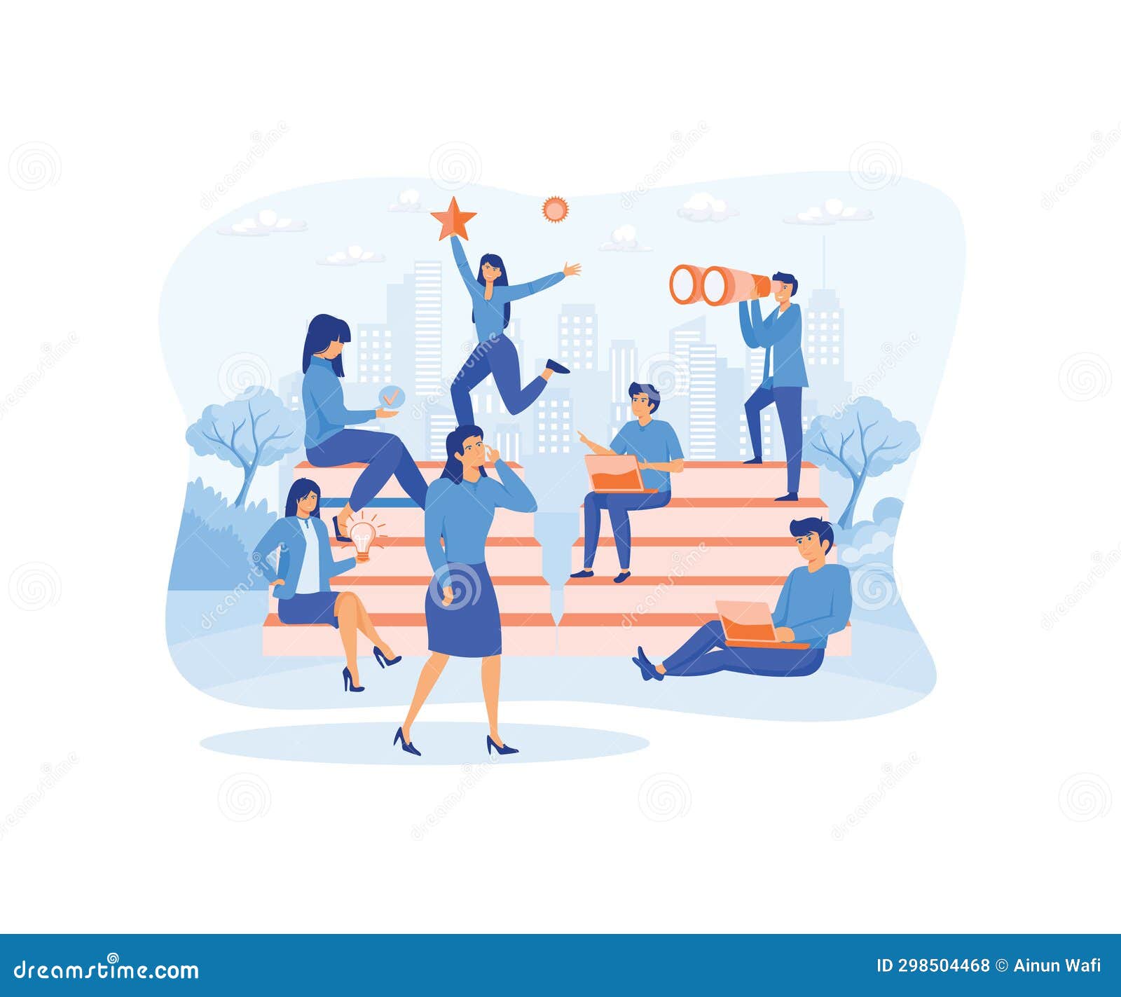 Self Growth and Personal Development Progress Stages Tiny Person ...