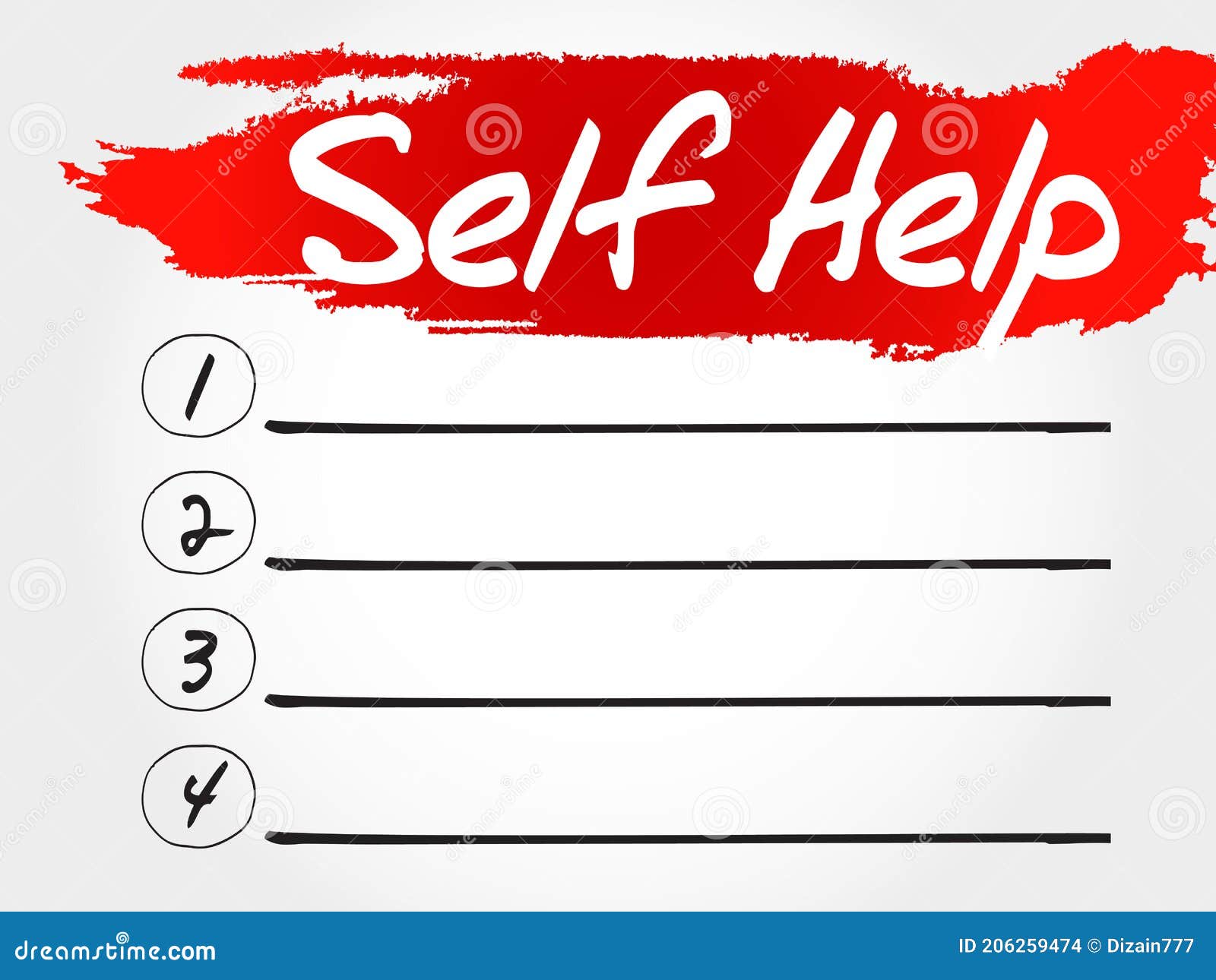Self Help blank list stock illustration. Illustration of patients ...